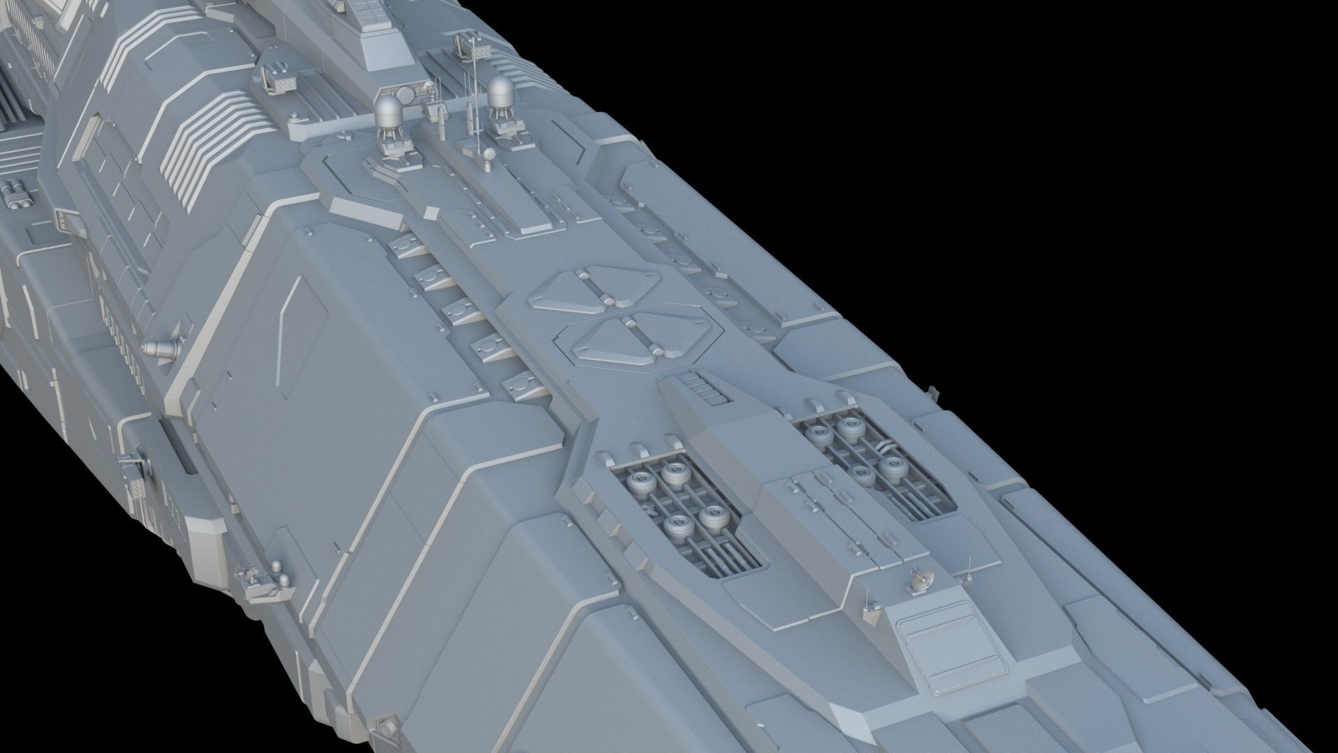 Spaceship - Command Ship 3D model | CGTrader