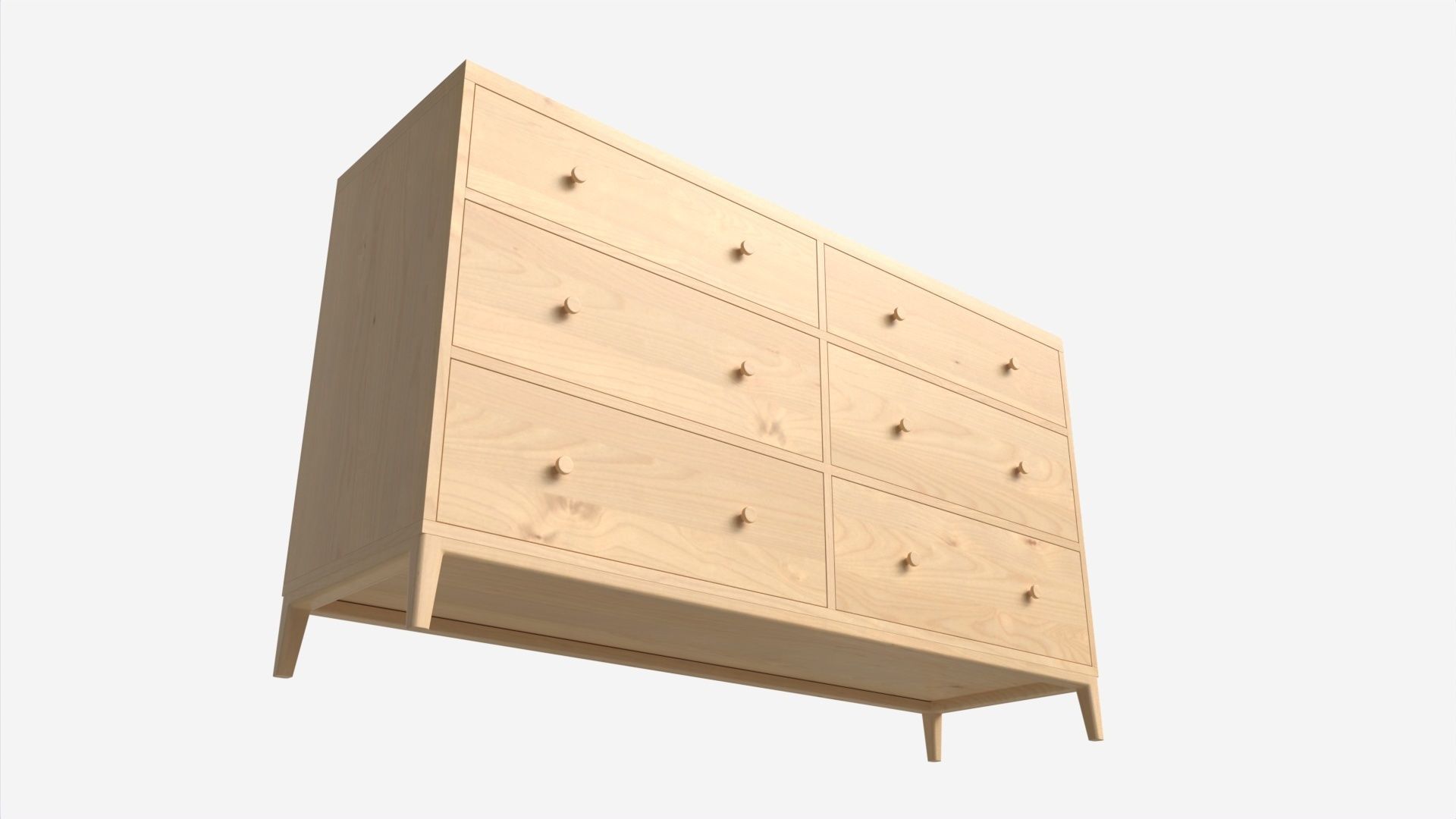 Chest Wide 6-drawer Ercol Salina 3D model | CGTrader