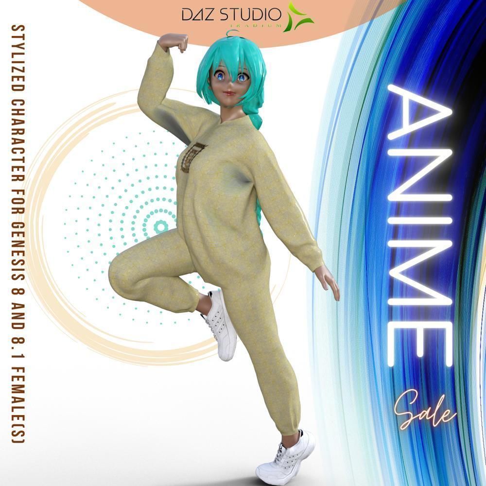 Anime Character G8F for DAZ Studio 3D model rigged | CGTrader