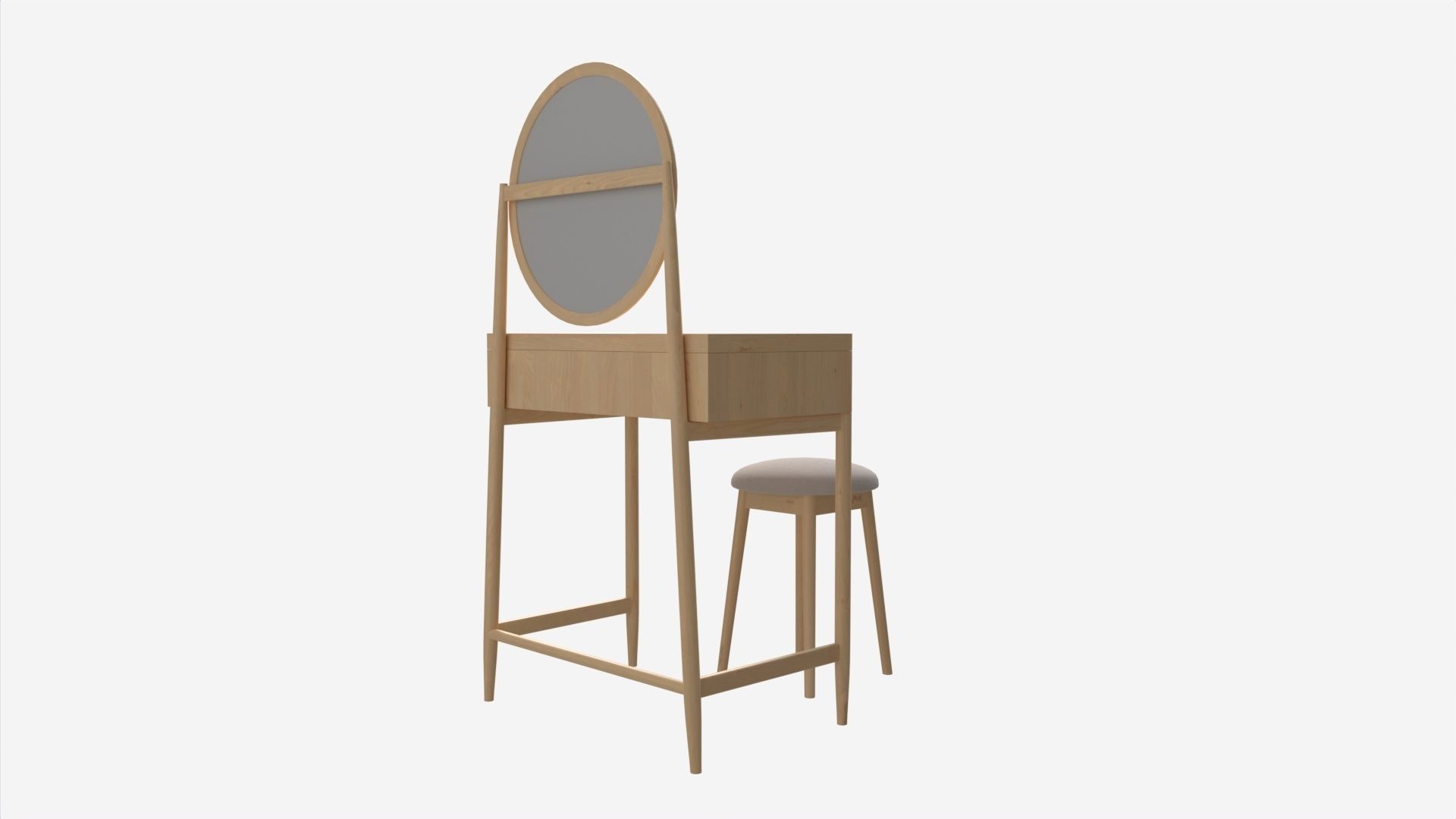 Dressing Table with stool Ercol Salina 3D model | CGTrader