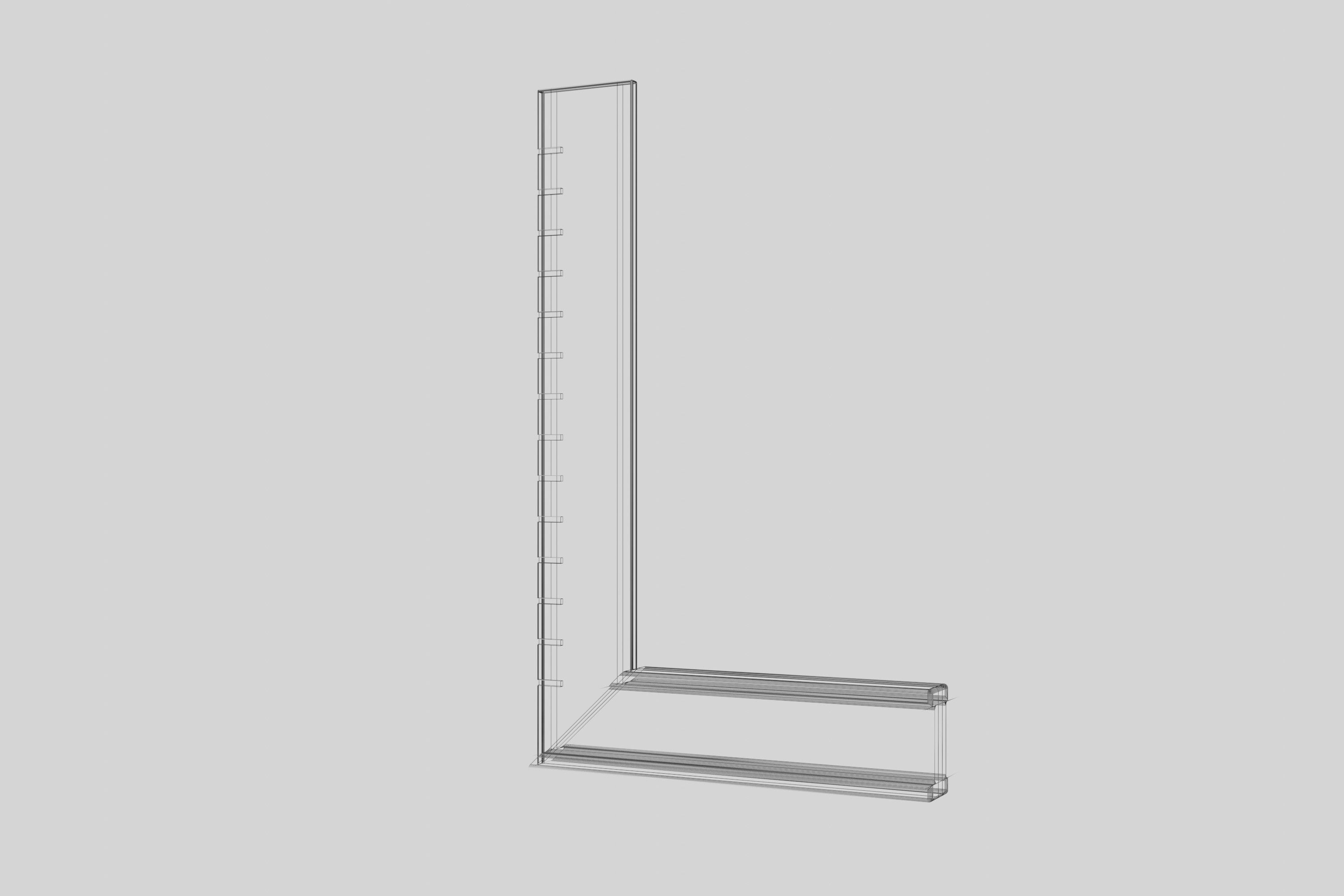 Building corner ruler measuring tool 3D model | CGTrader