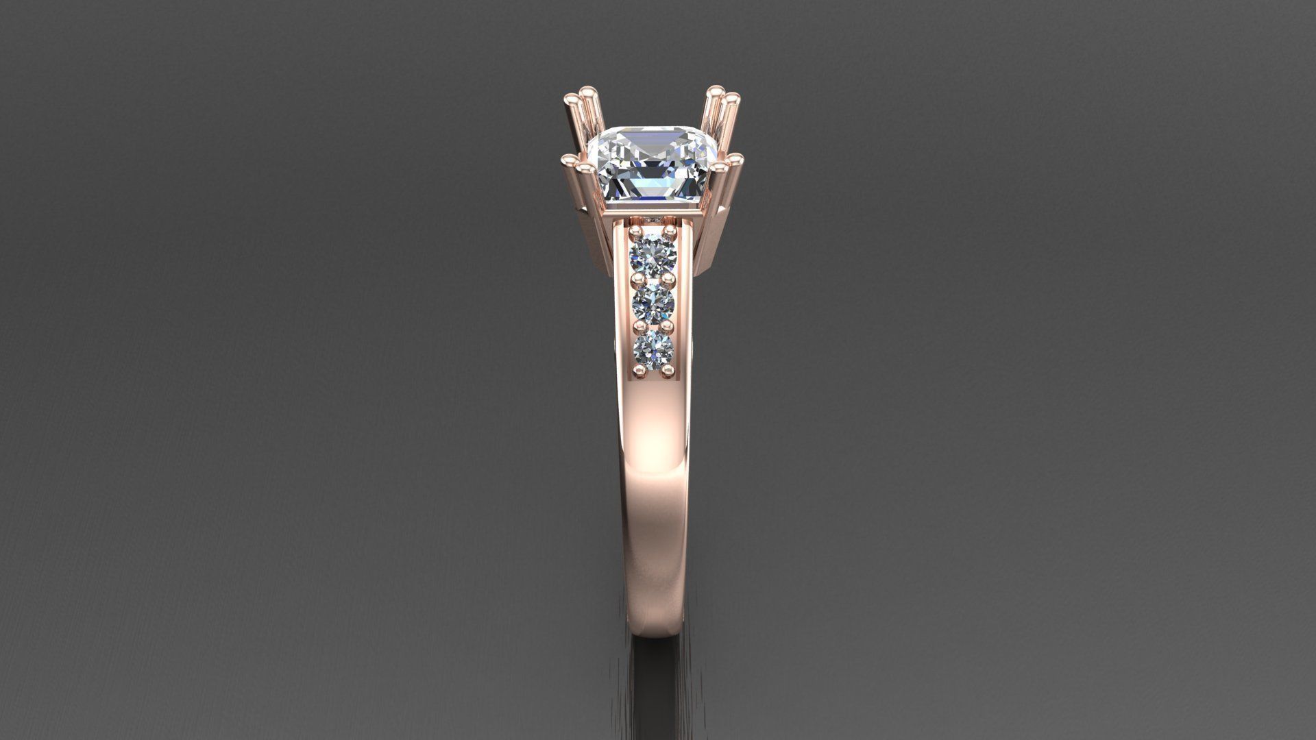 Solitair ring women ring cad file 3d 3D model | CGTrader