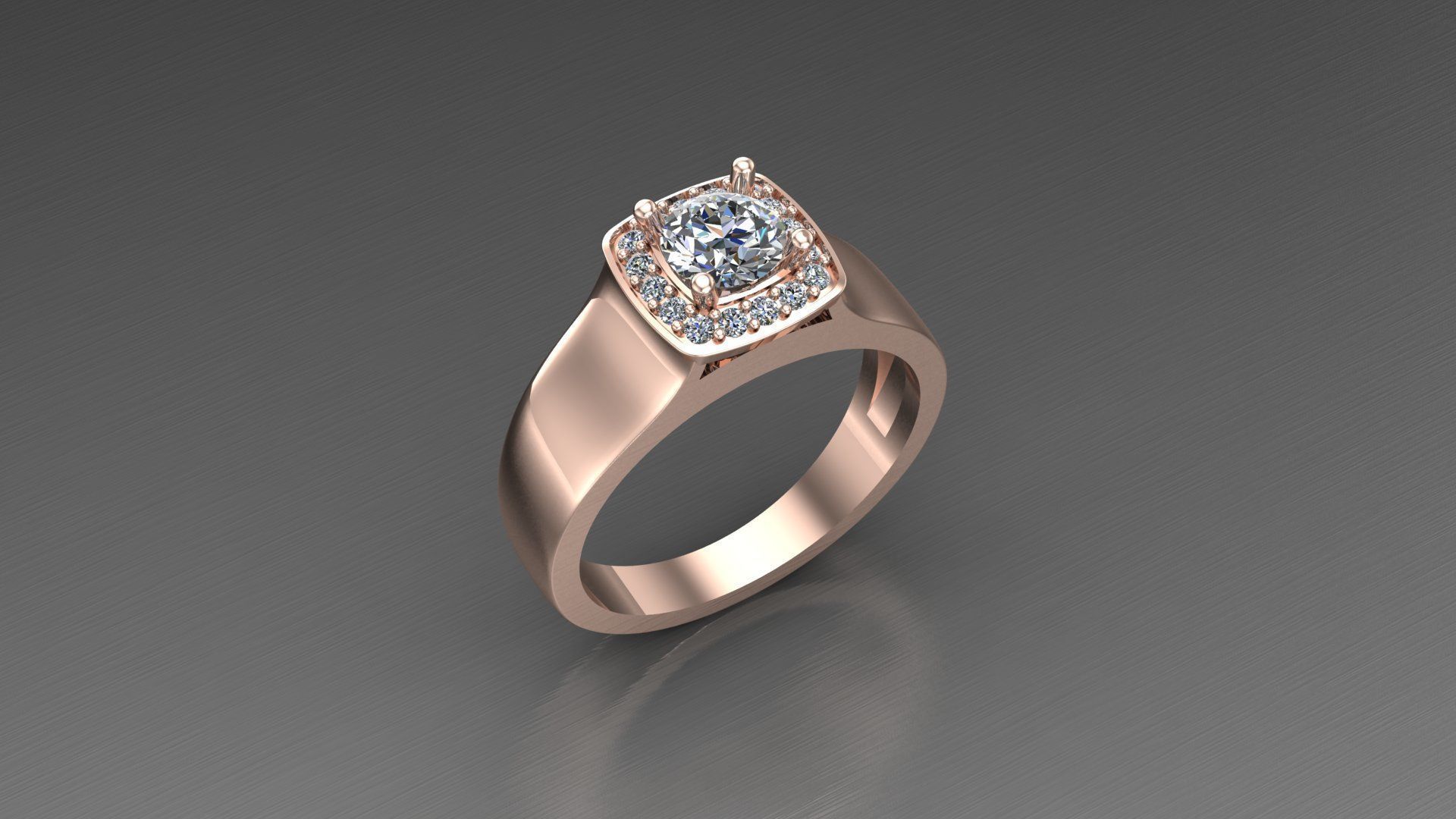 Women diamond Ring cad file 3d file 3D model | CGTrader