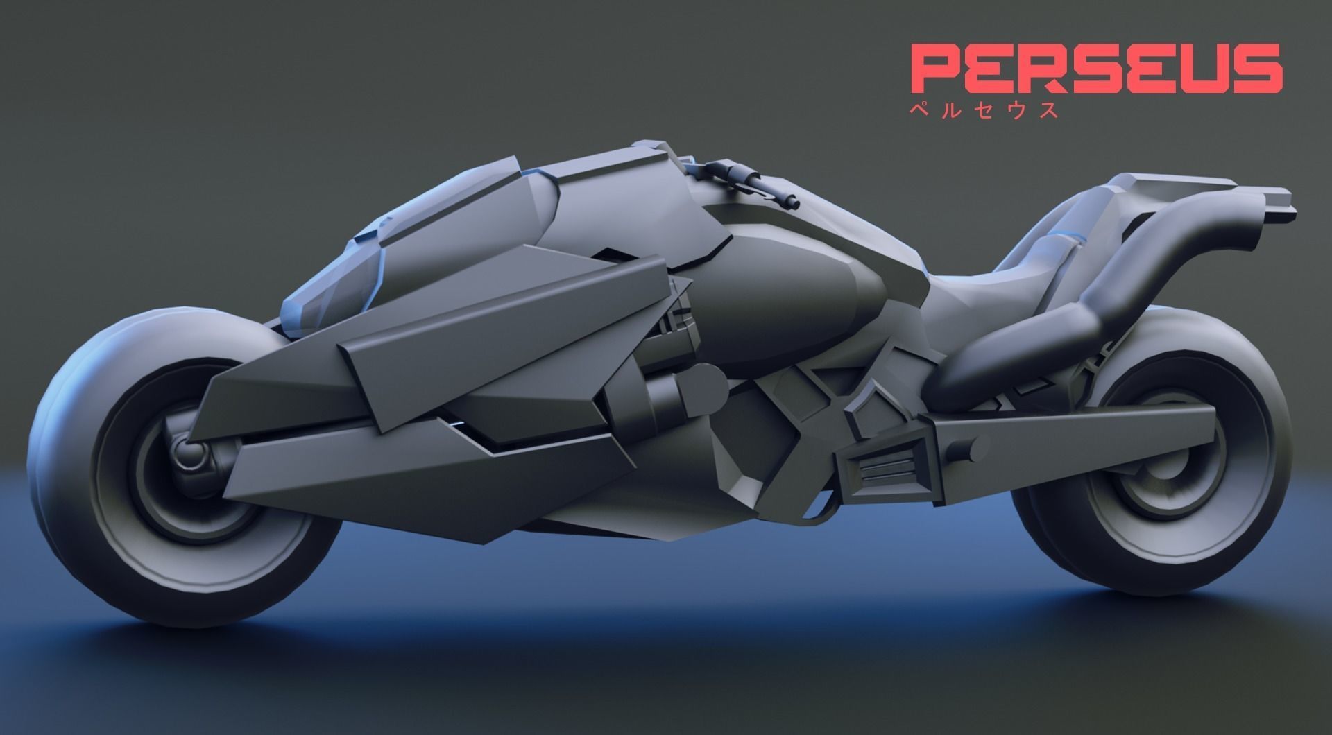 3D model Lowpoly Military Motorcycle - Perseus Bike VR / AR / low-poly | CGTrader