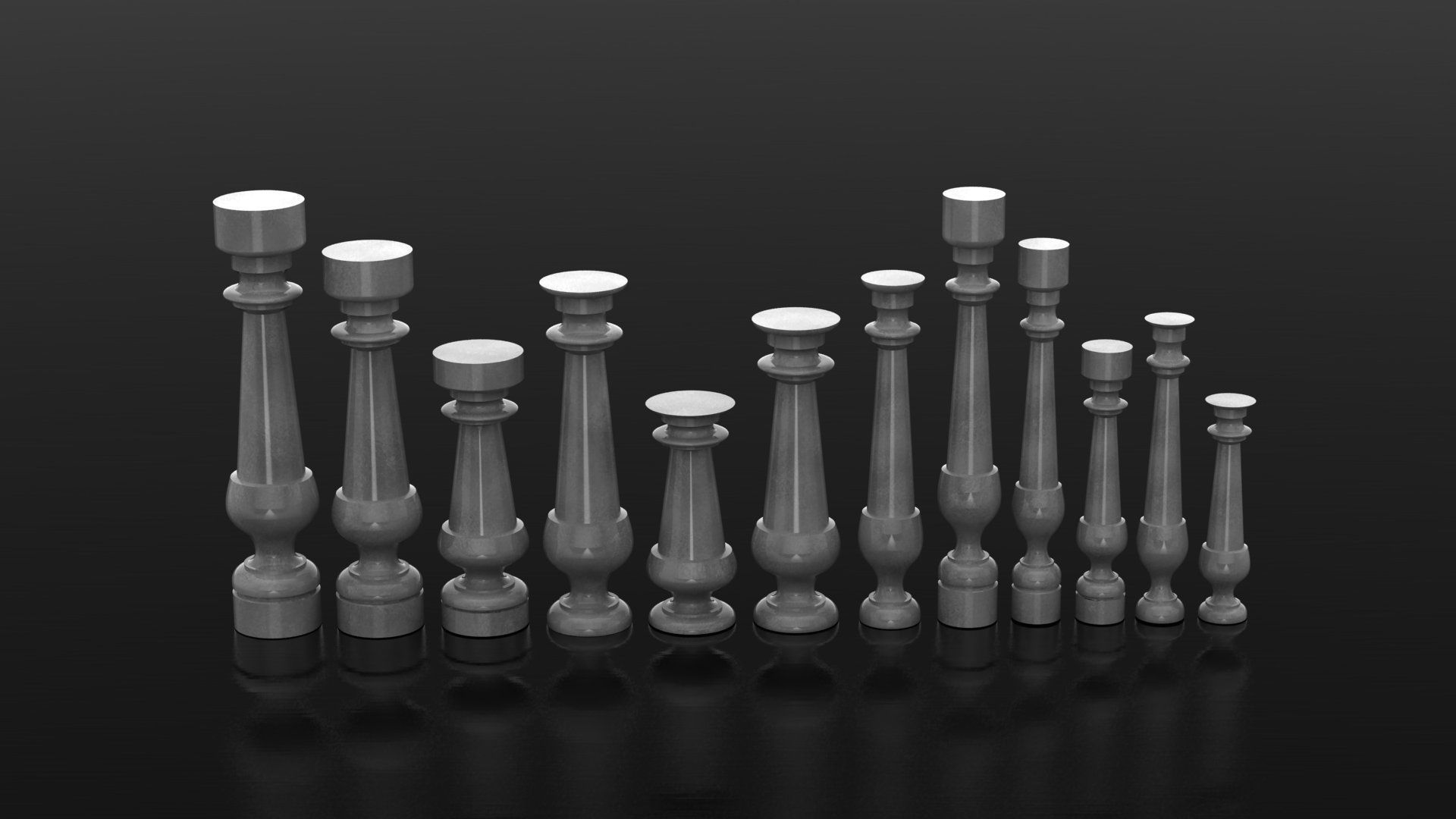 12 Precast Balustrade or wood spindle 3D model | CGTrader