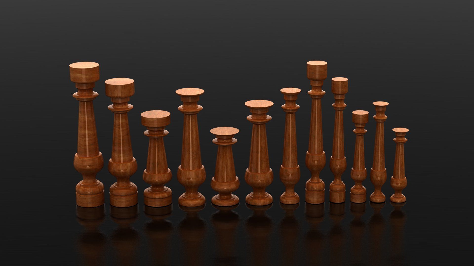 12 Precast Balustrade or wood spindle 3D model | CGTrader