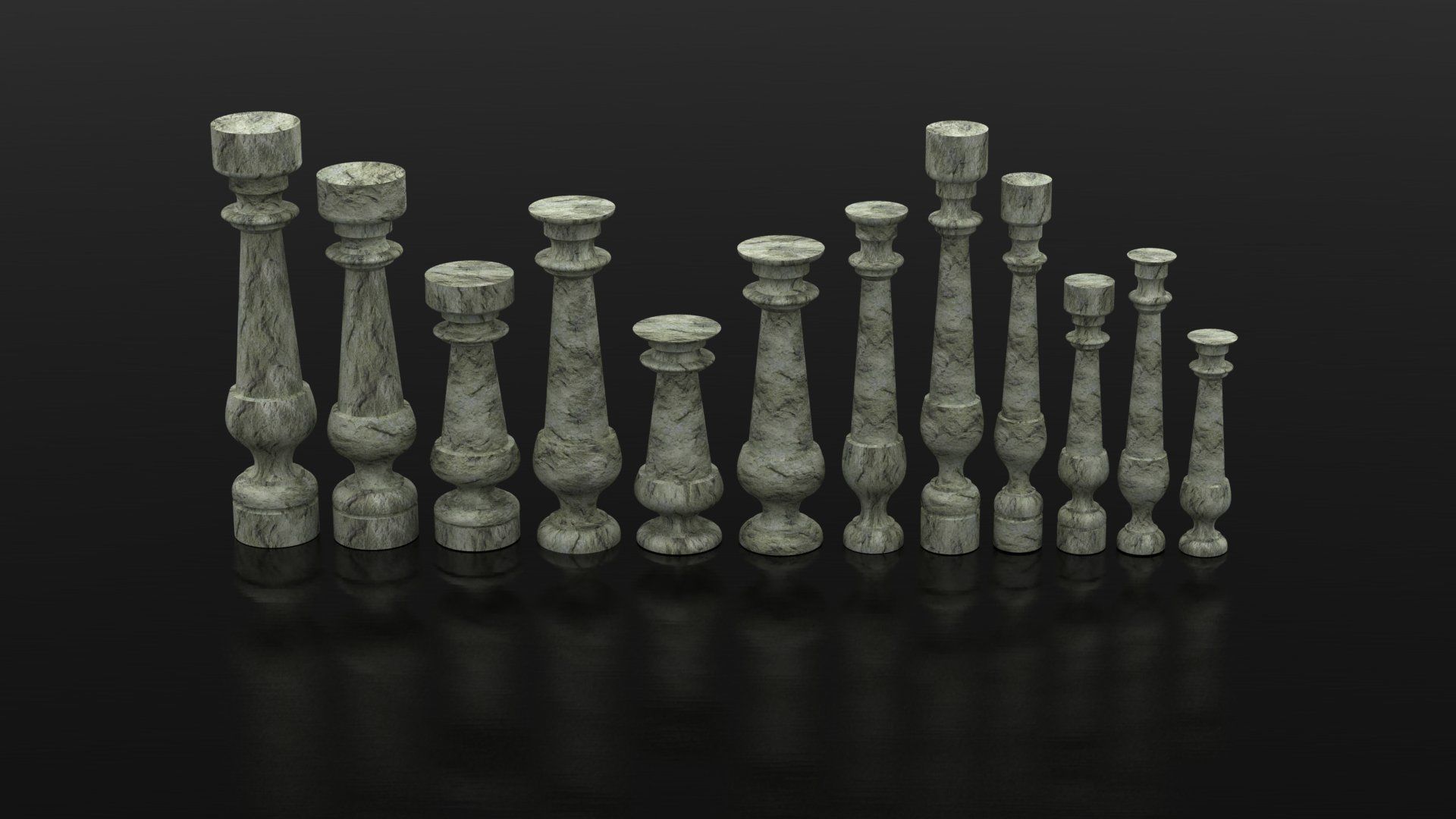 Architecturally Correct Porch Railing and Spindles cad file 3D model ...