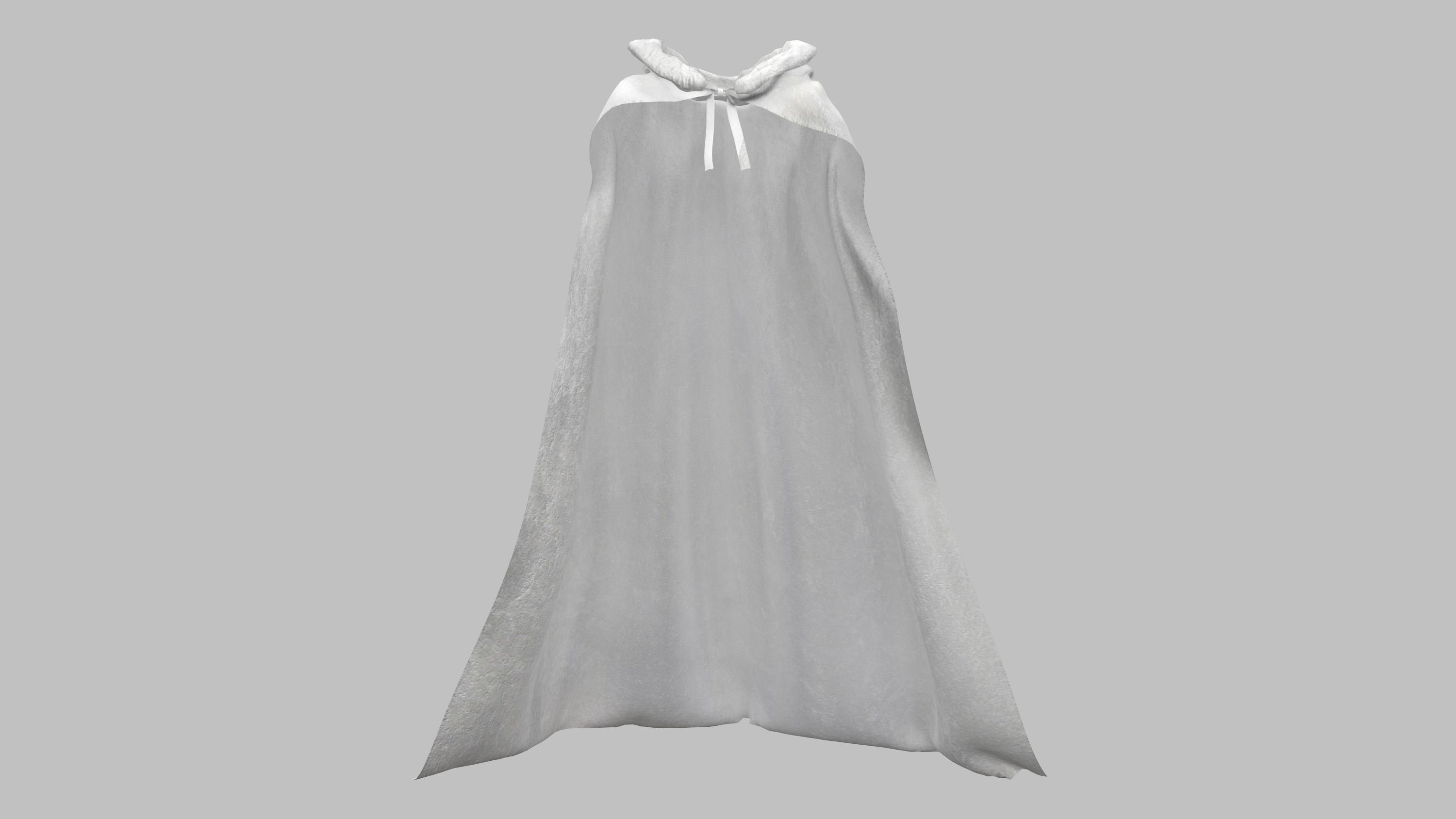 3D model Ladies Fur Trim Cloak VR / AR / low-poly | CGTrader