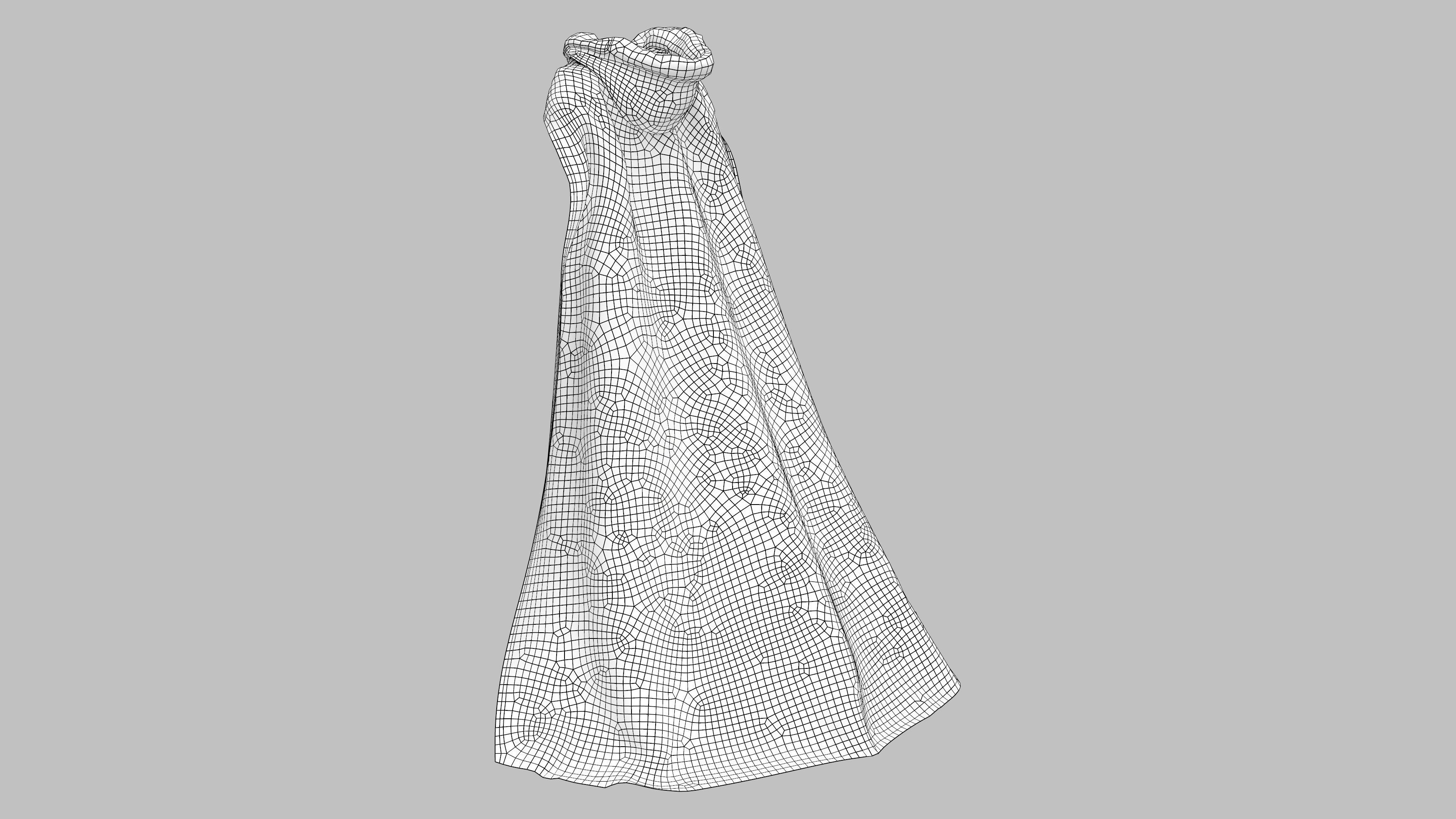 3D model Ladies Fur Trim Cloak VR / AR / low-poly | CGTrader