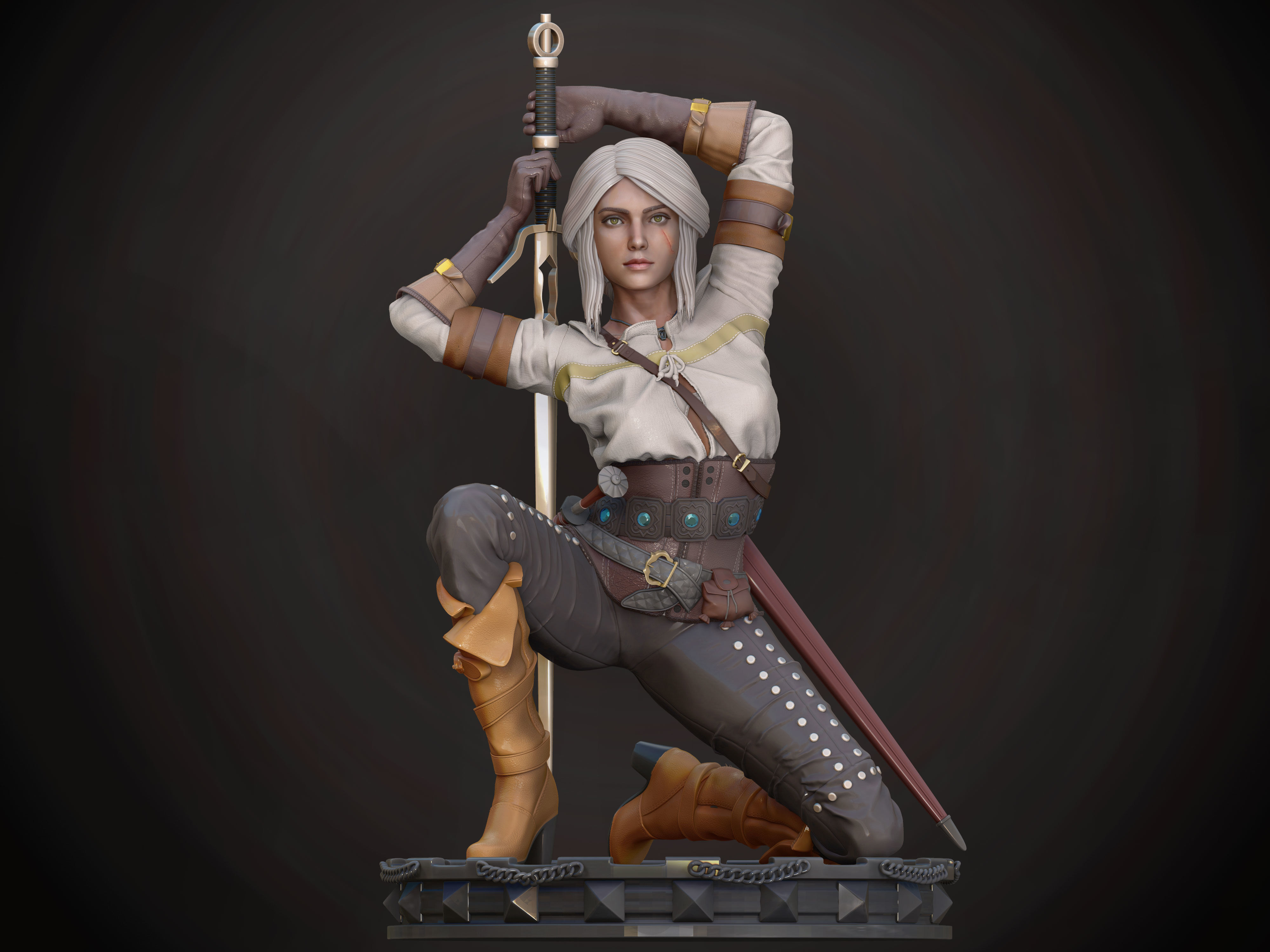 Ciri The Witcher 3D model 3D printable | CGTrader