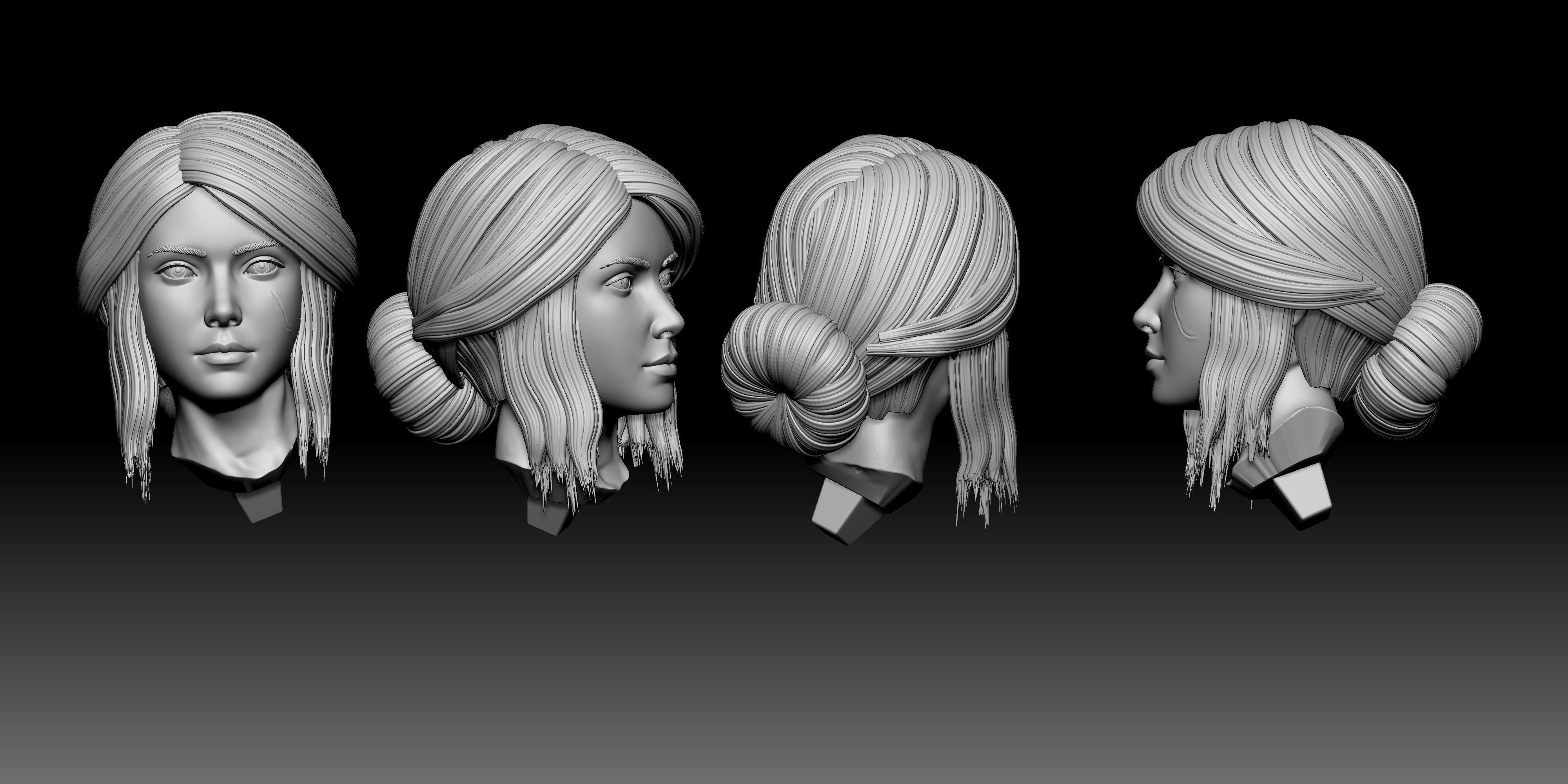 Ciri The Witcher 3D model 3D printable | CGTrader
