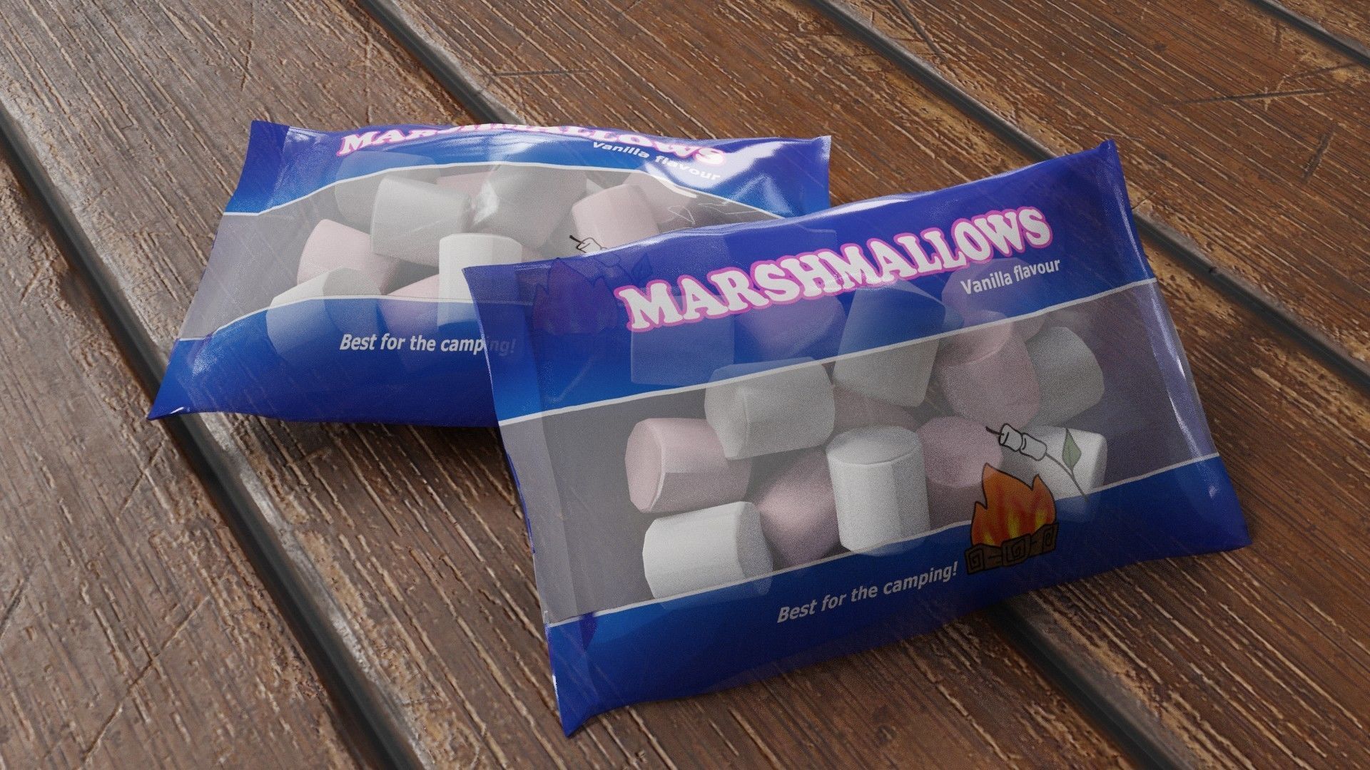 3D model Marshmallows Package VR / AR / low-poly | CGTrader