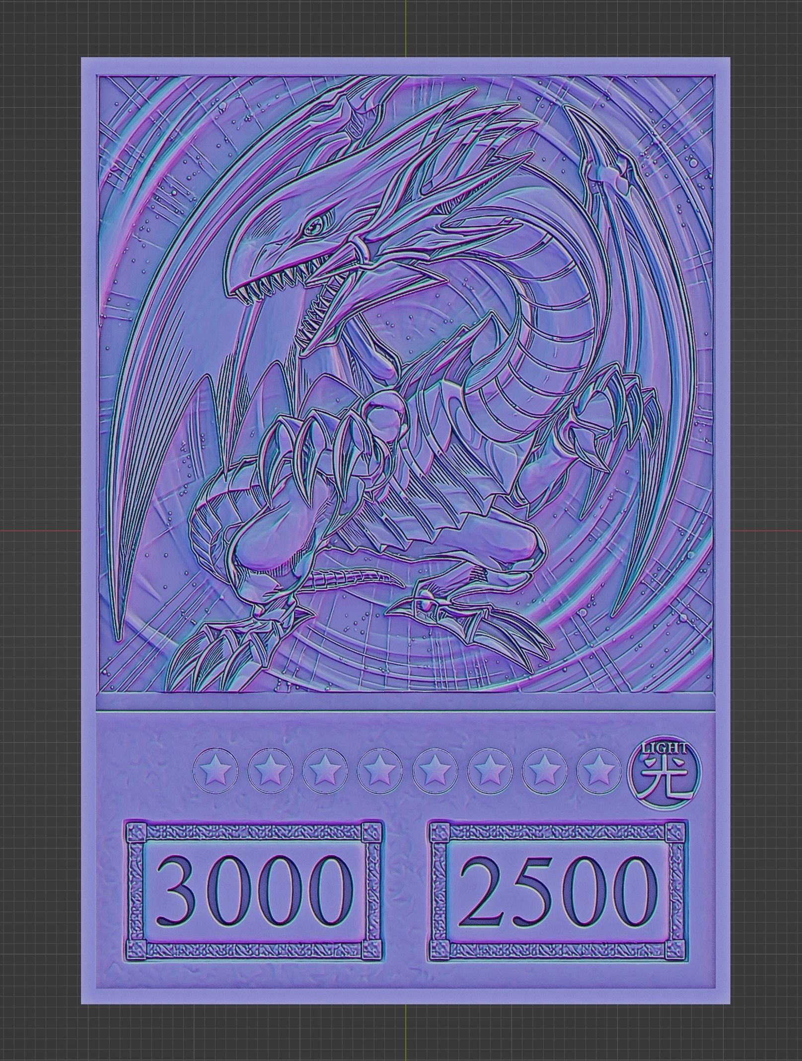 blue eyes whithe dragon card - yugioh 3D model 3D printable | CGTrader