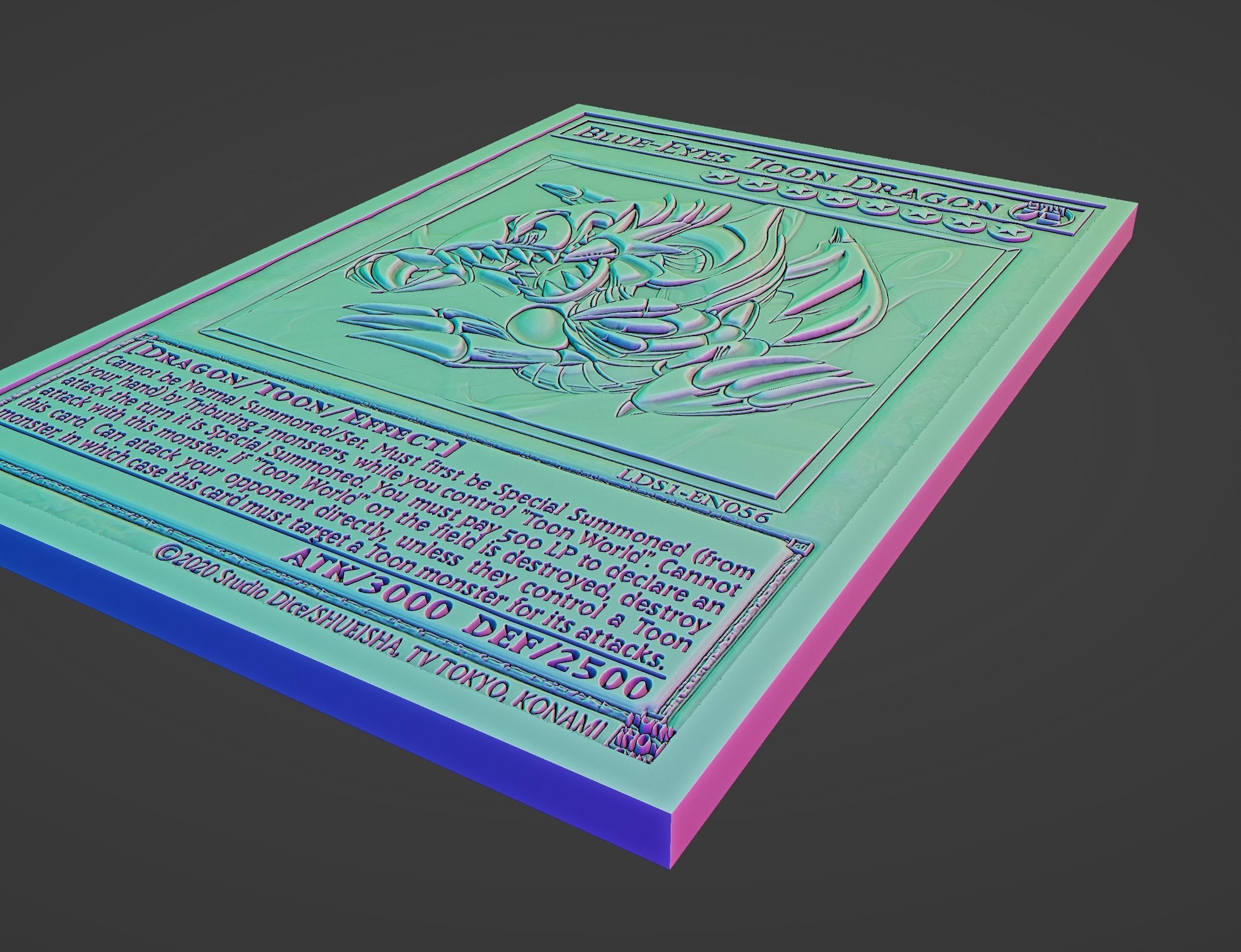 blue-eyes toon dragon - yugioh 3D model 3D printable | CGTrader