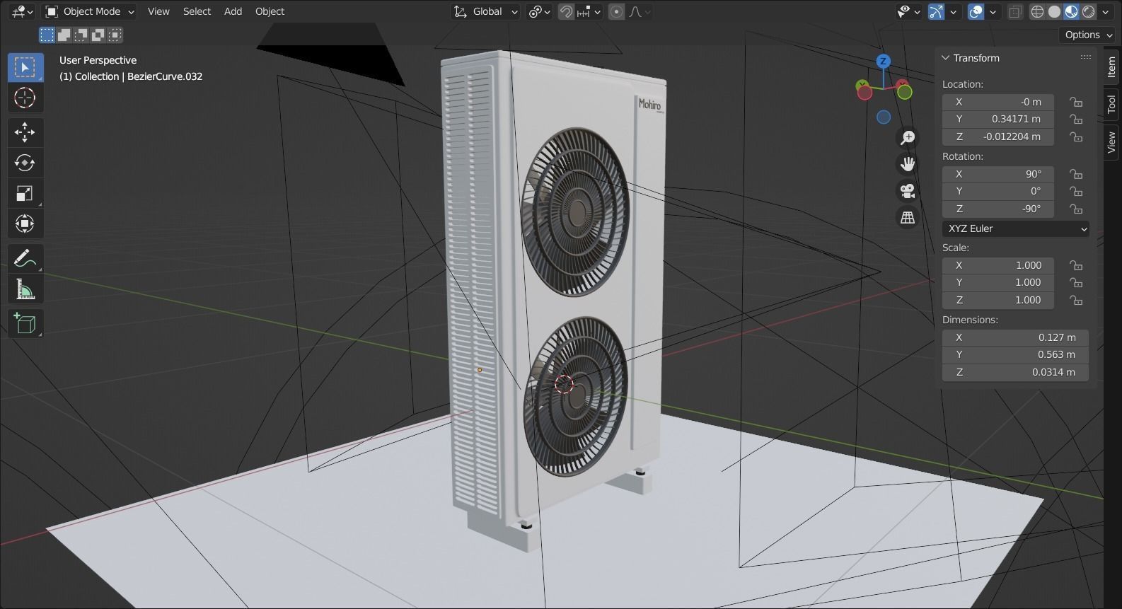 two heat pumps 3D model | CGTrader