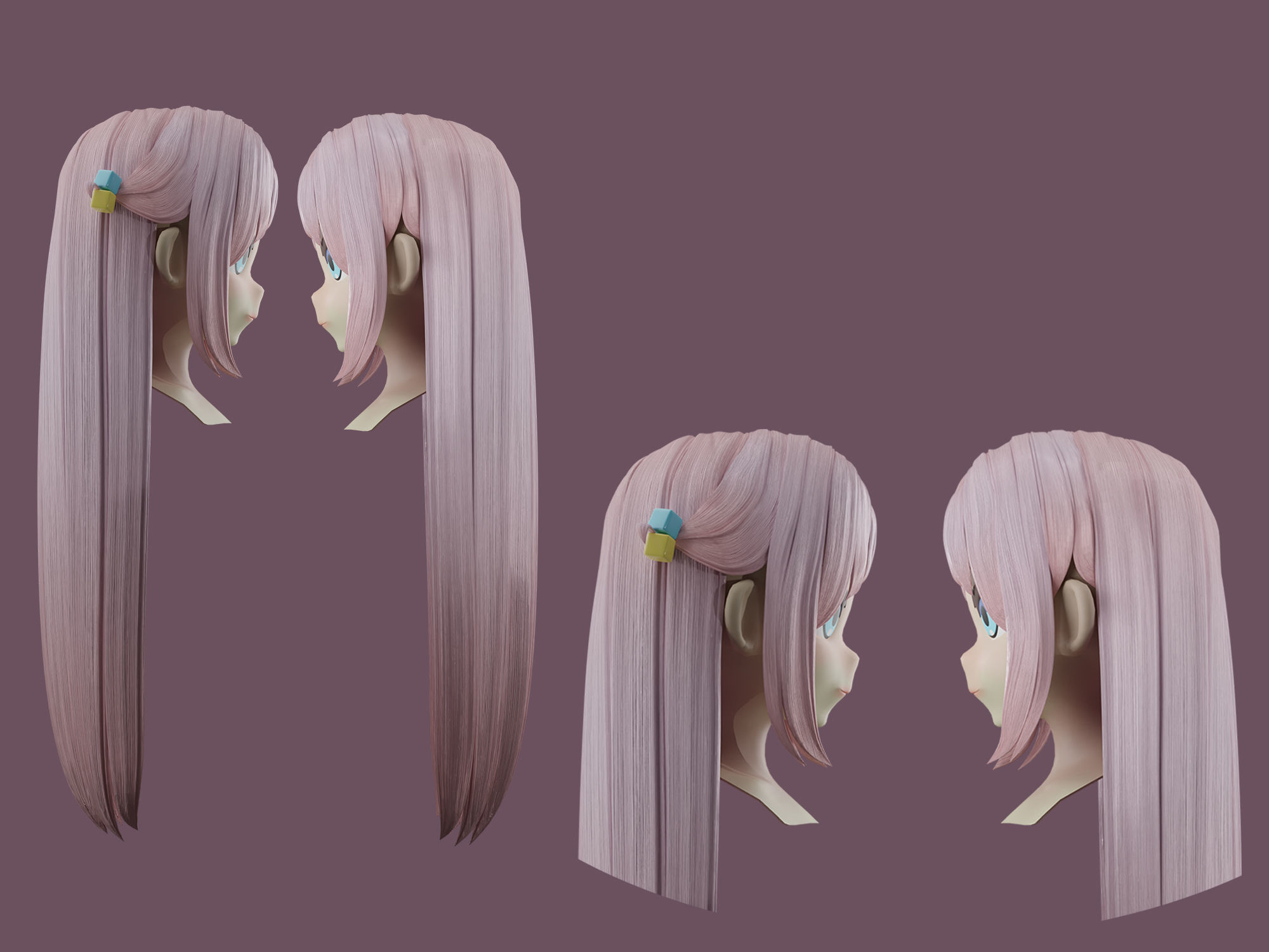 3D Character Hair Gotou Hitori Bocchi the rock 3D model | CGTrader