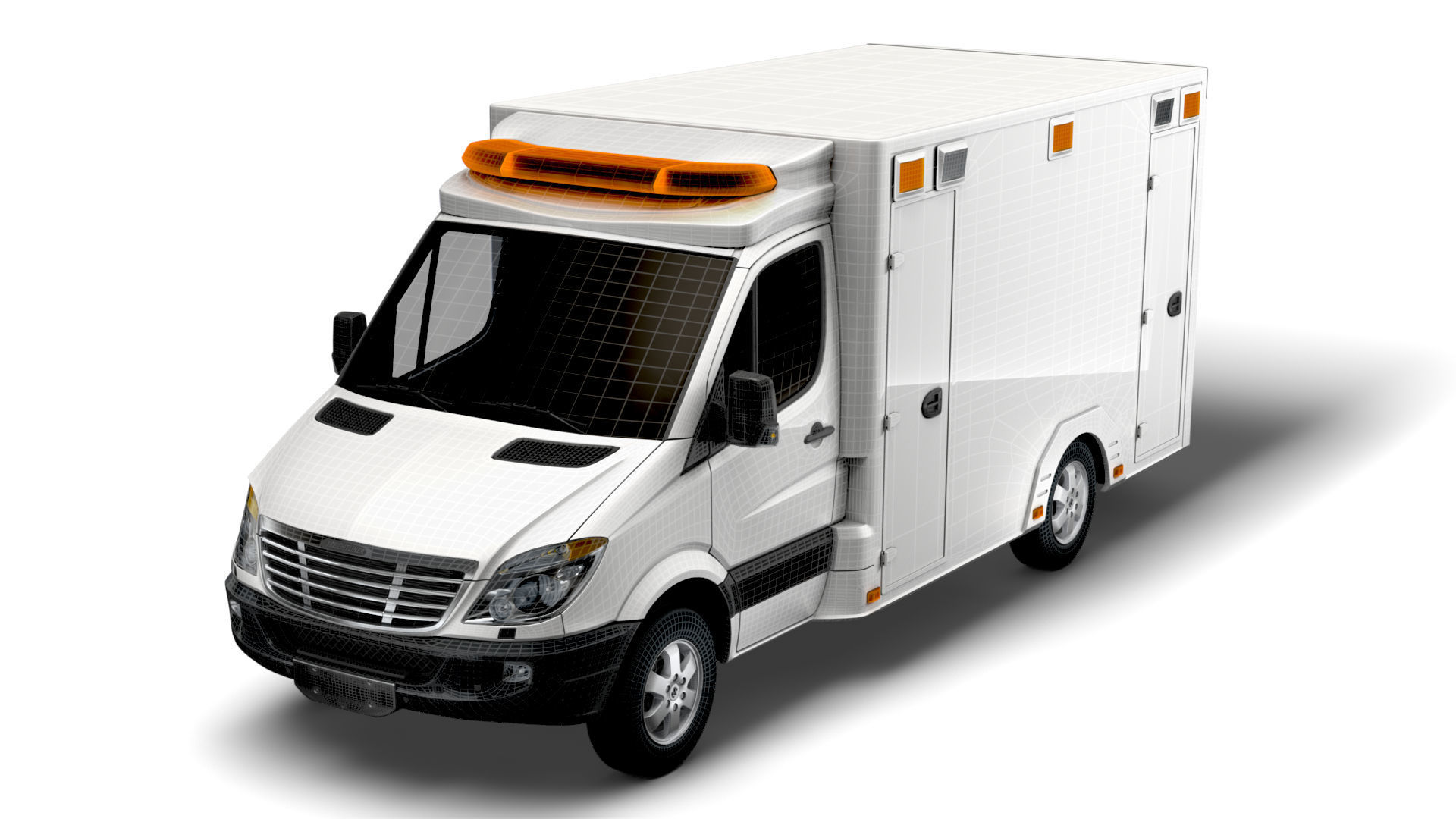 Freightliner Sprinter Box Ambulance 2008 3D model | CGTrader