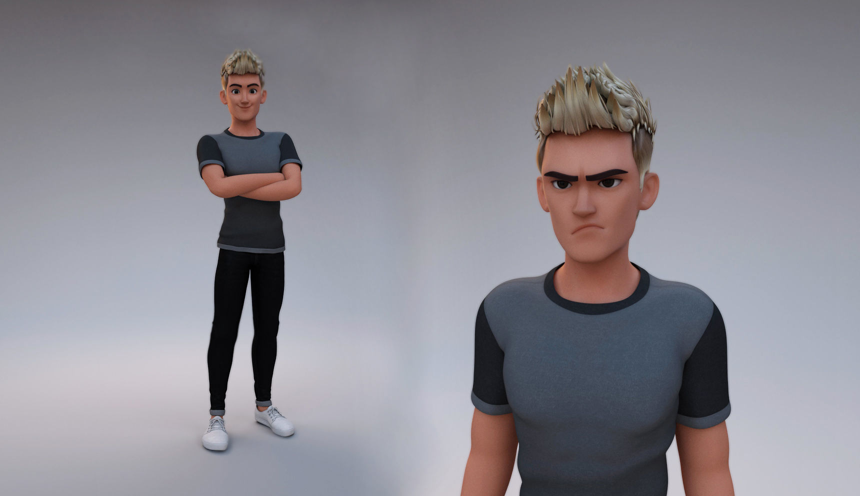 Cartoon Man 3D model rigged | CGTrader