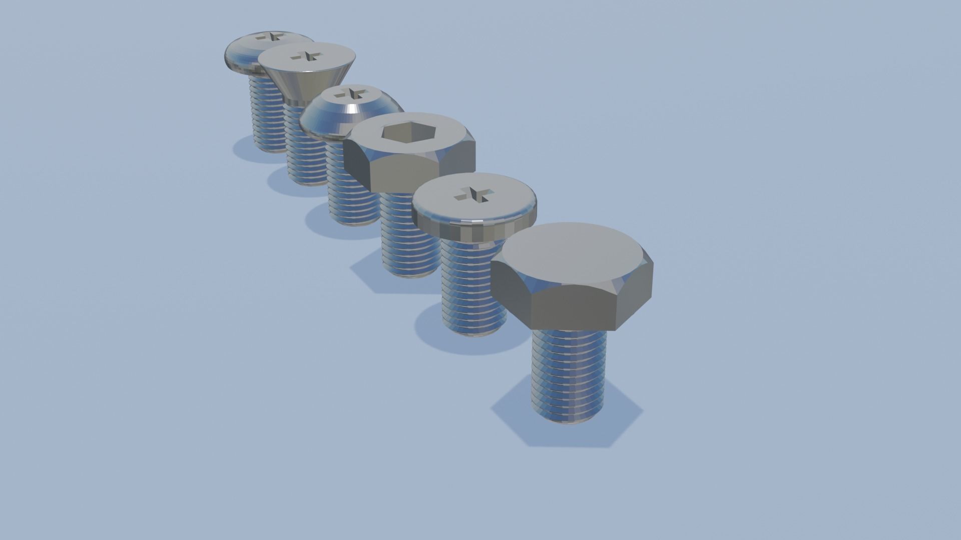 Bolts nut and free 3D model 3D printable | CGTrader
