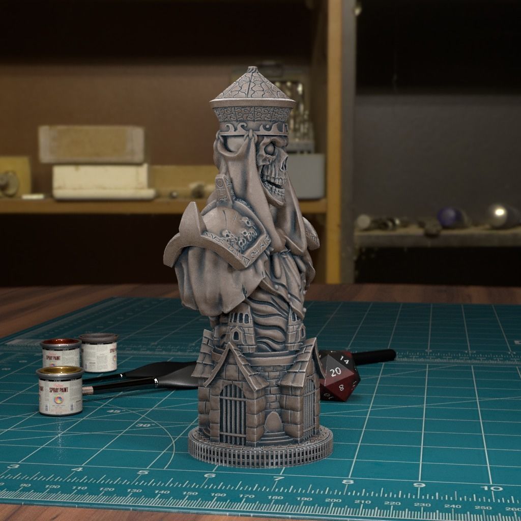 Undead Chess Bishop - Pre-Supported 3D model 3D printable | CGTrader
