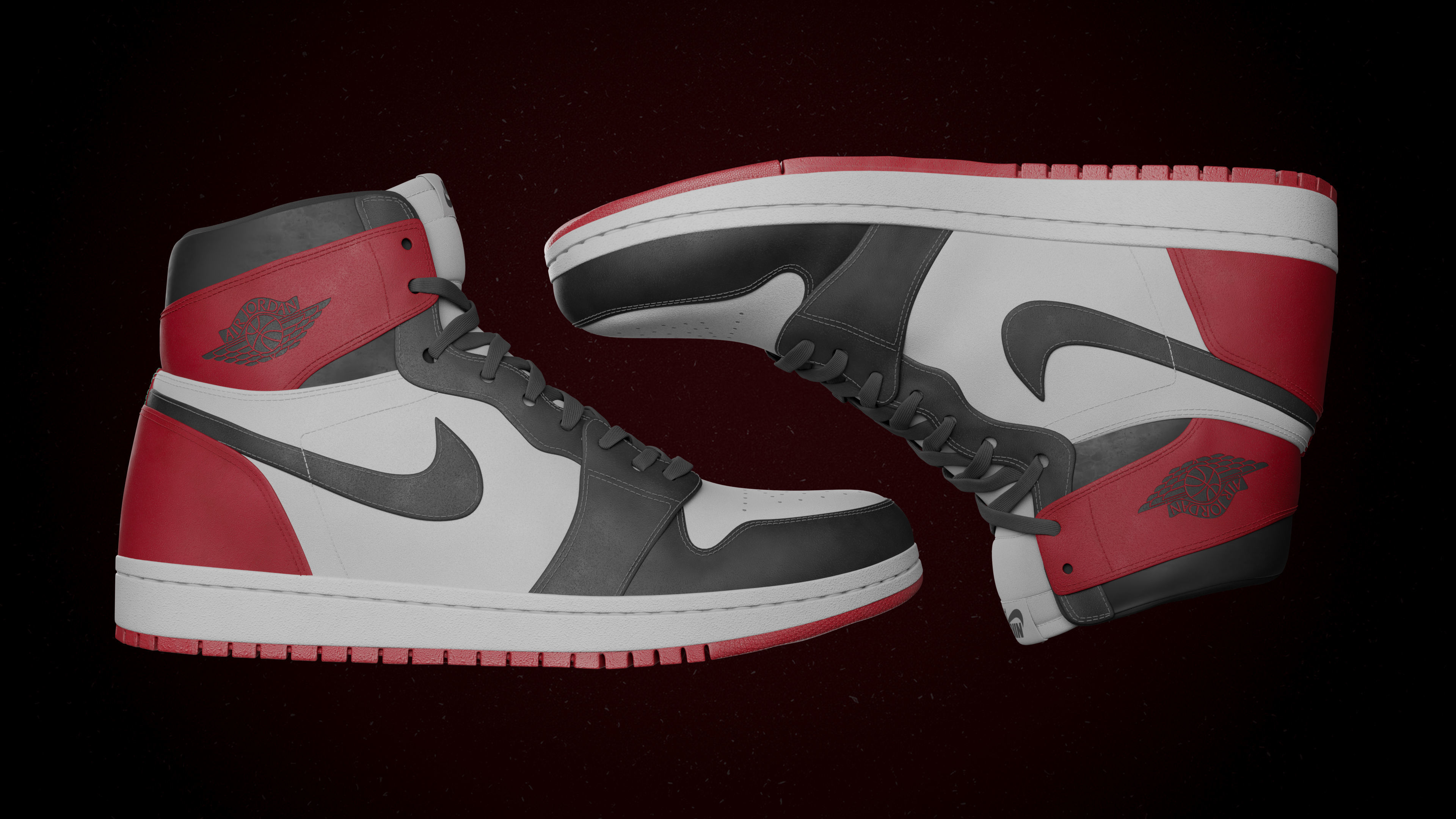 Air Jordan 1 Retro High Detail Model PBR 3D model 3D model | CGTrader