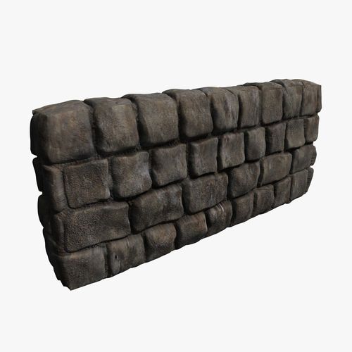 3D model Detailed low poly stone wall VR / AR / low-poly | CGTrader