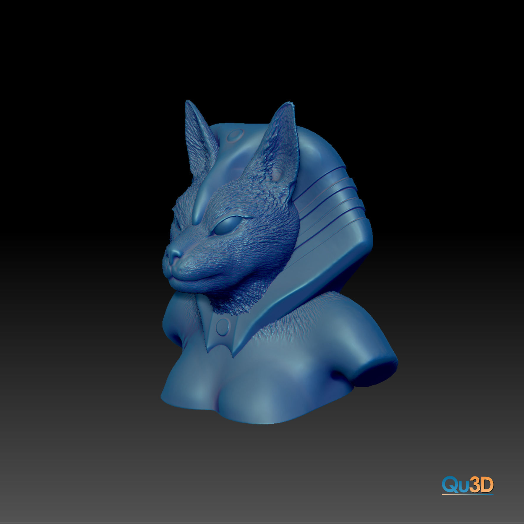 Goddess Bastet Bust 3D model 3D printable | CGTrader
