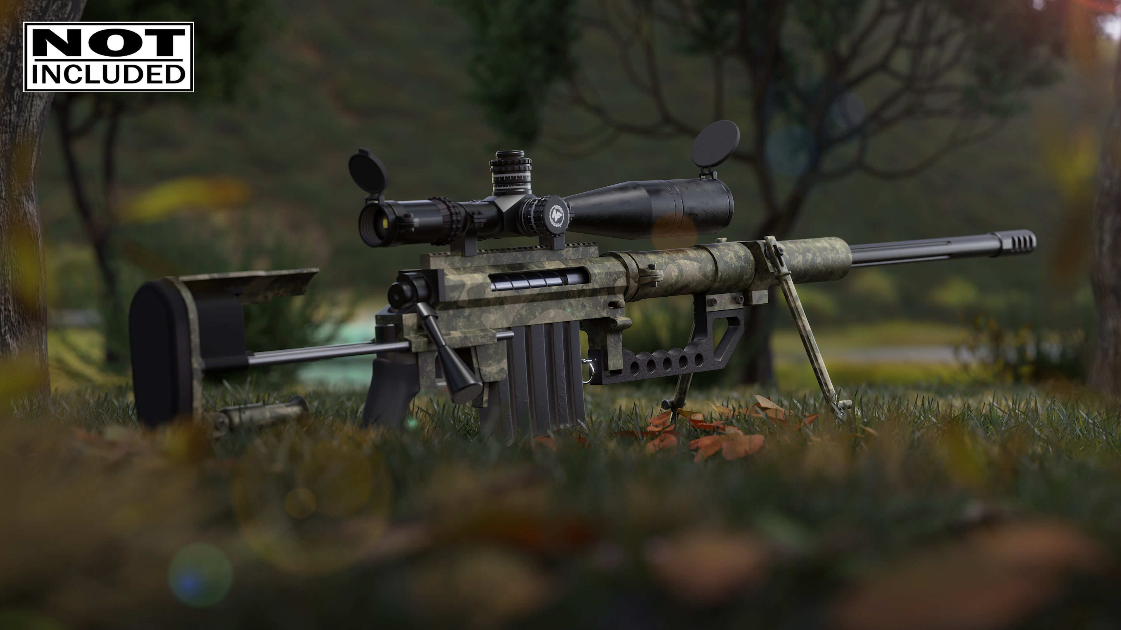 Rifle M200 Intervention Optic Sniper 3D model | CGTrader