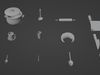 3D model 3D Kitchenware props collection in realistic hard surface ...