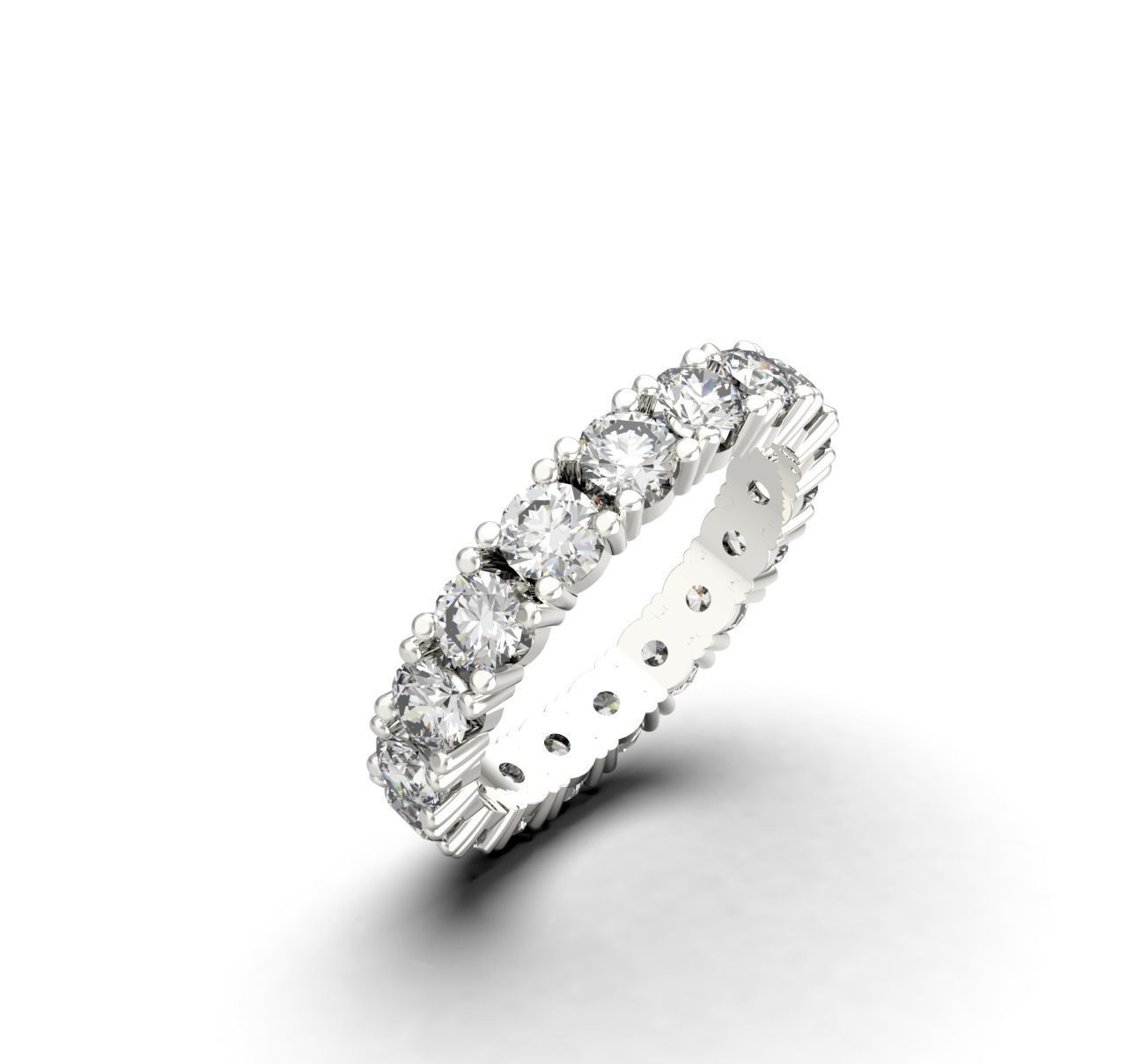Eternity montatura - diamond eternity ring 3D print model 3D model 3D printable | CGTrader