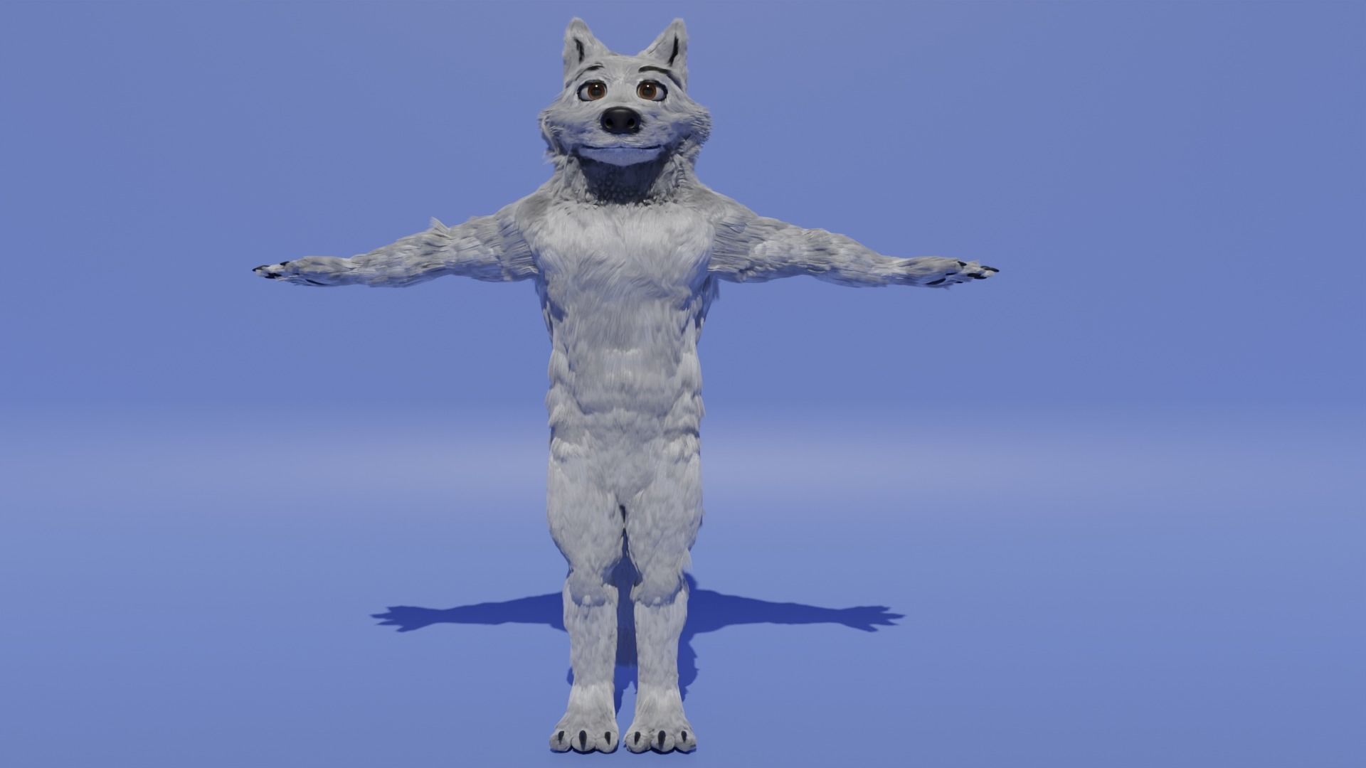 3D model Rigged Anthro Wolf with Rigify Rig VR / AR / low-poly | CGTrader
