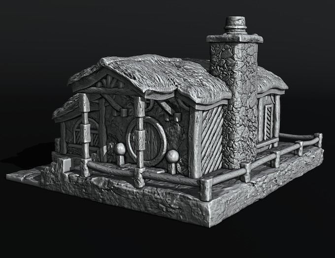 medieval house 3D model 3D printable | CGTrader