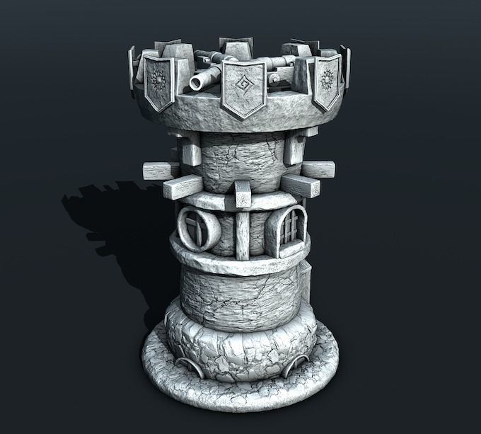 2 towers wooden tower 3D model 3D printable | CGTrader