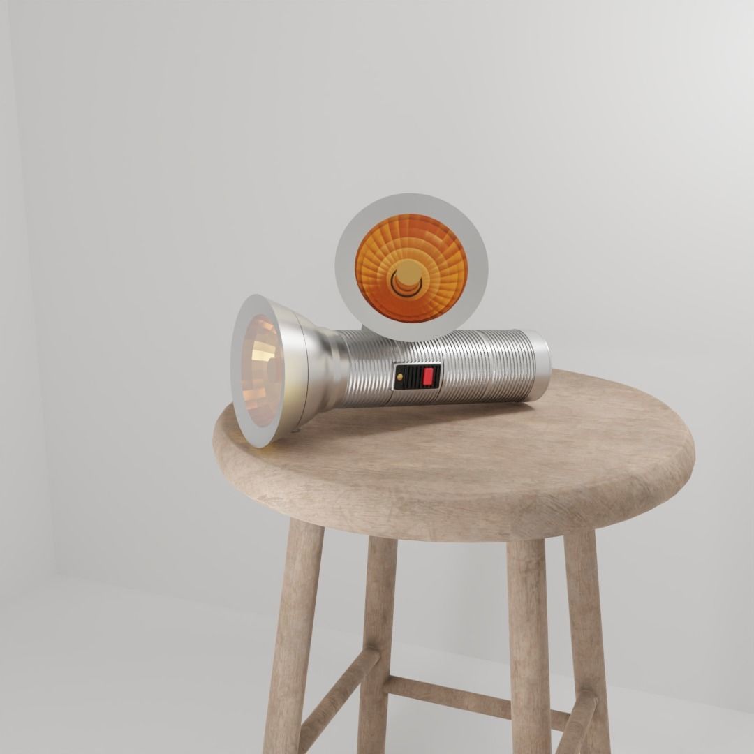 Flash light - 1976 3D model | CGTrader