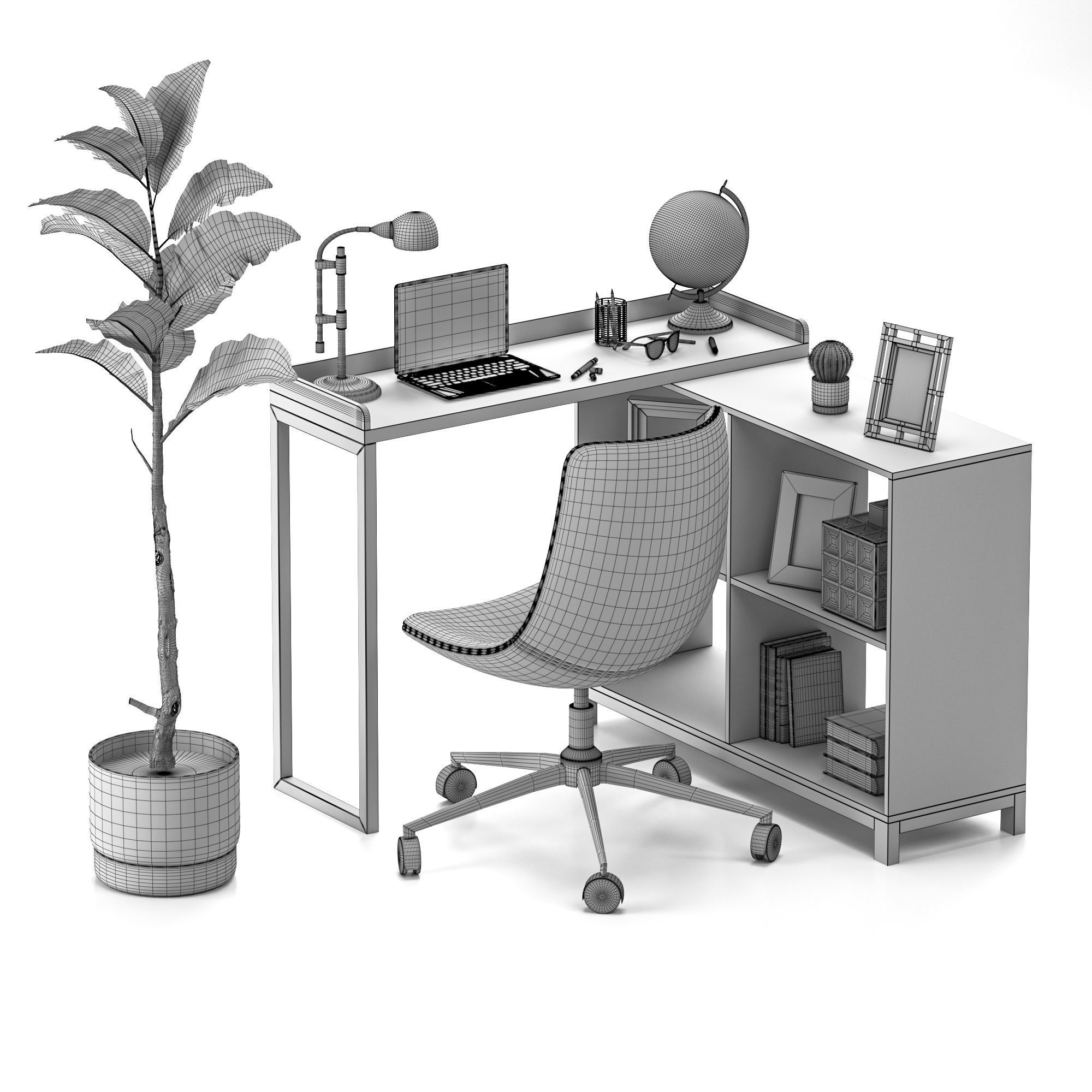 Apple Home Office Workspace Set 3D model | CGTrader