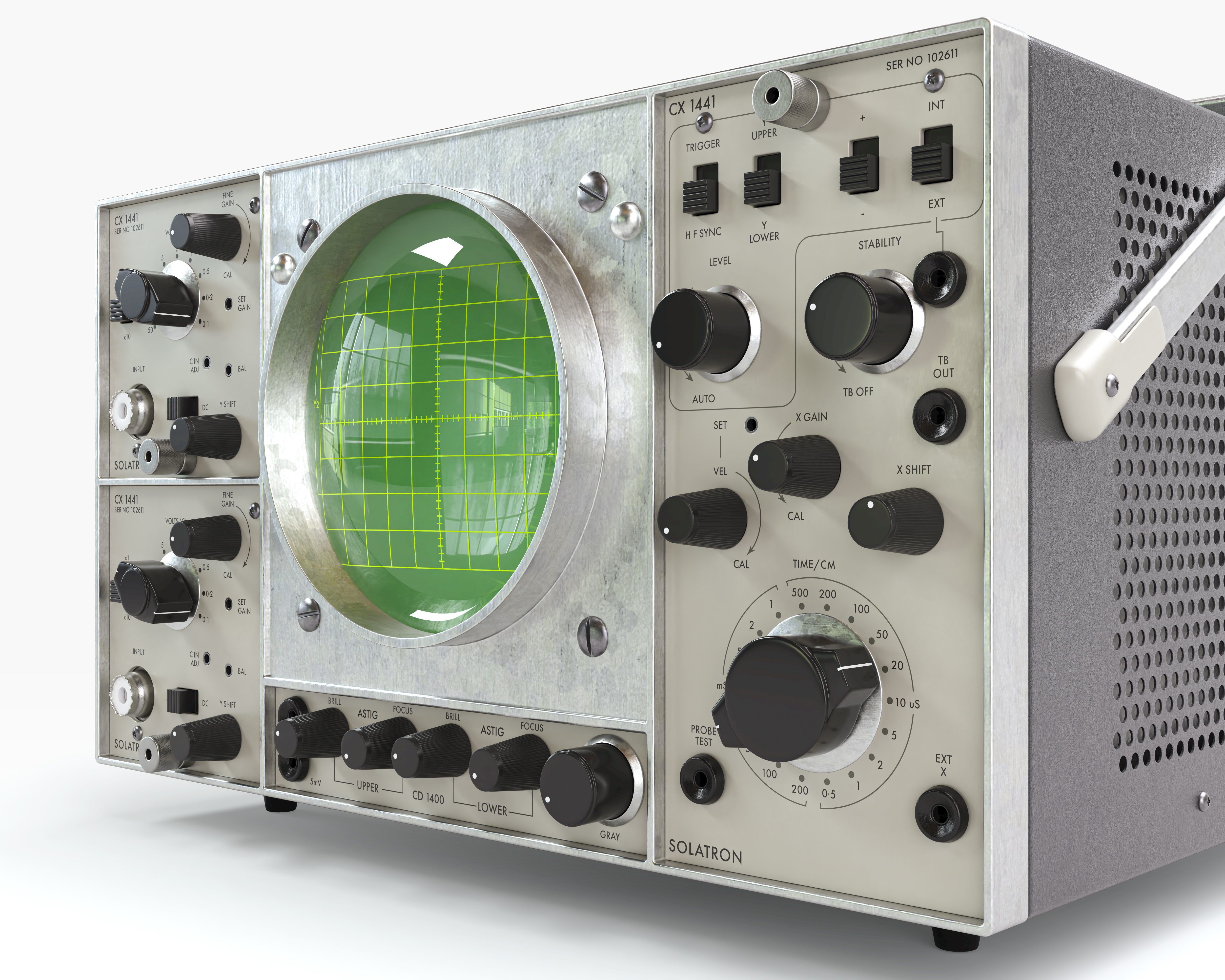 Solatron Vintage Oscilloscope 3D model | CGTrader