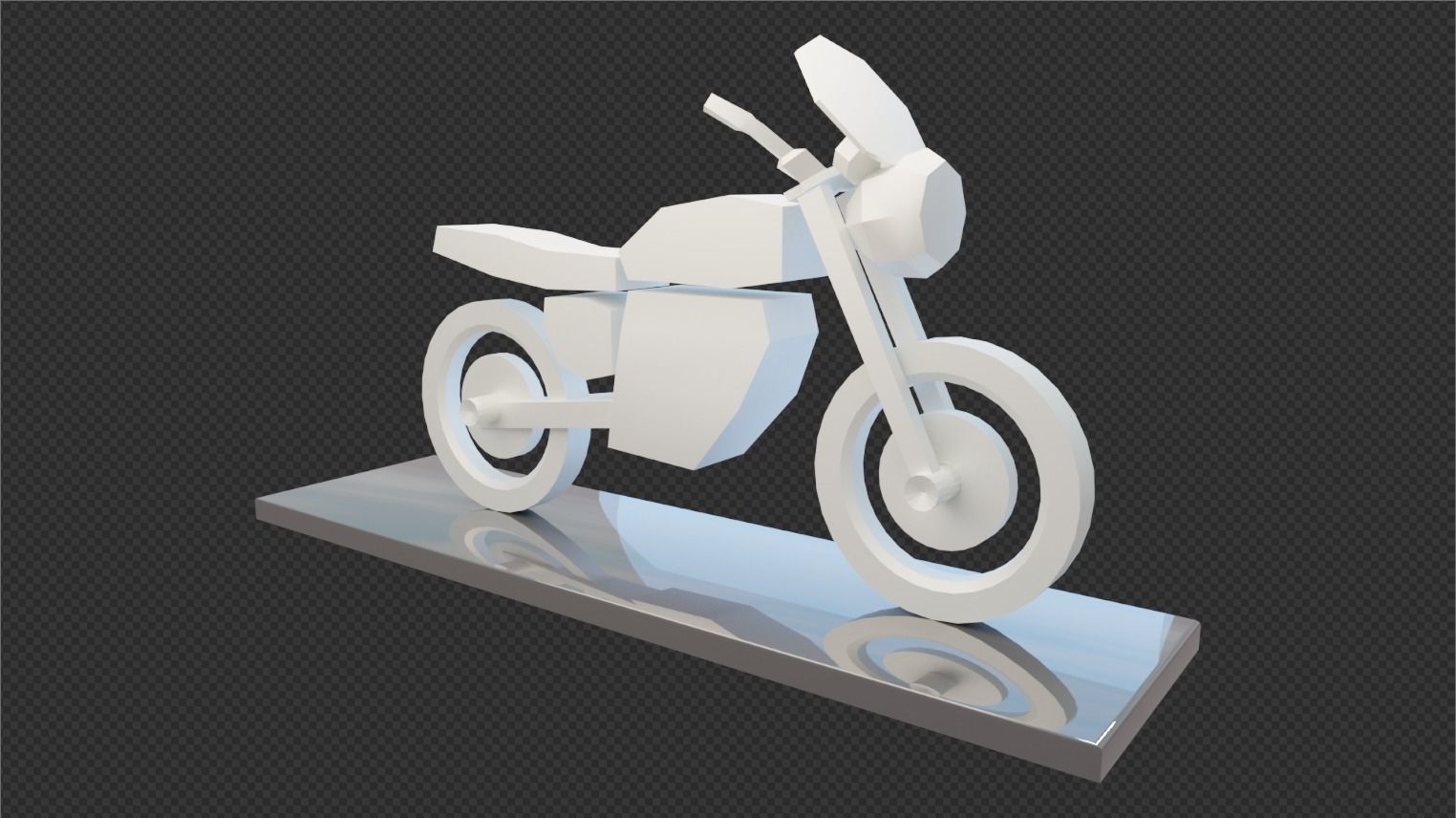motorcycle prototype 3D model in Blender Low-poly 3D model 3D model ...