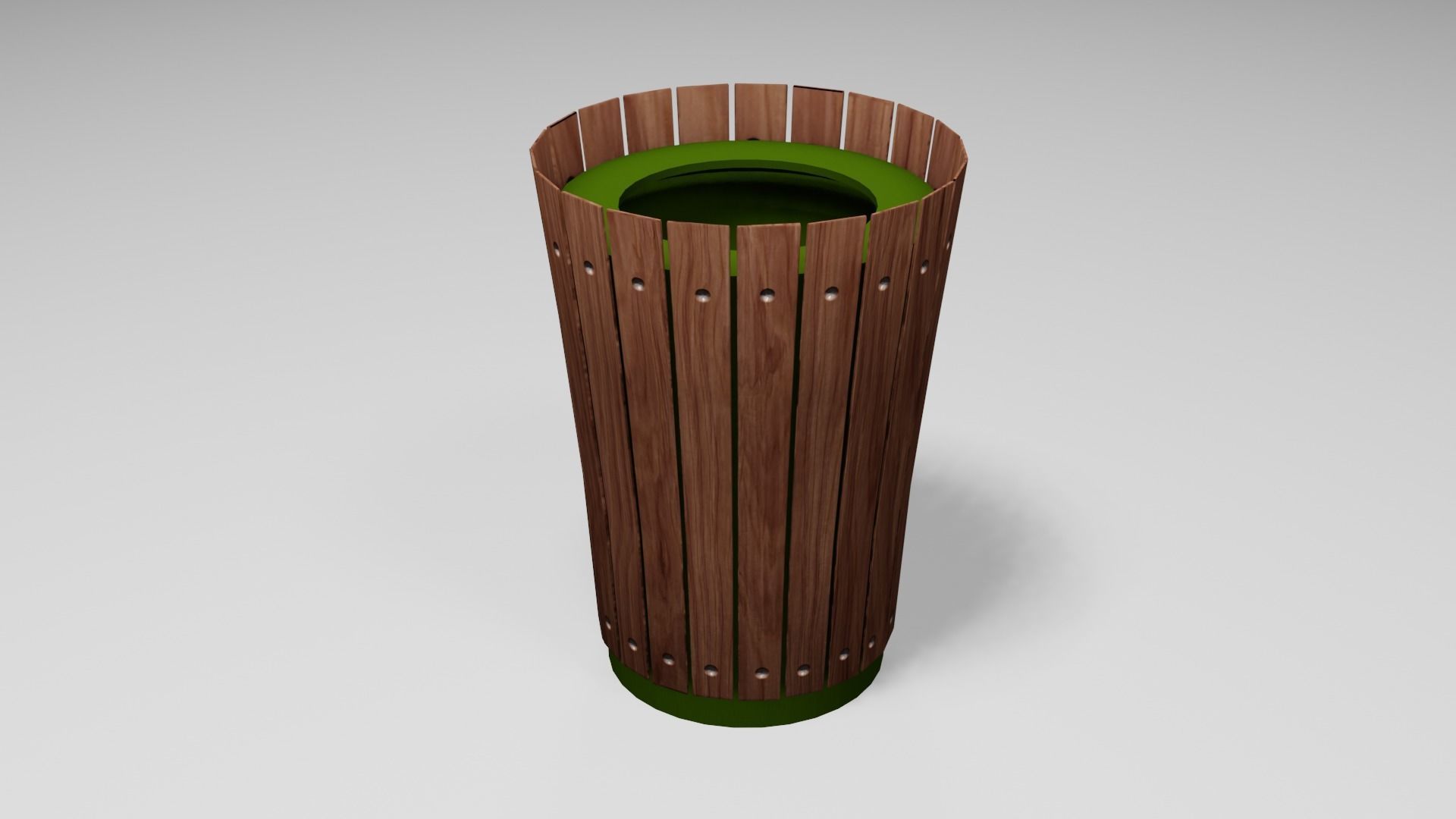 3D model Dustbin wooden trash can VR / AR / low-poly | CGTrader