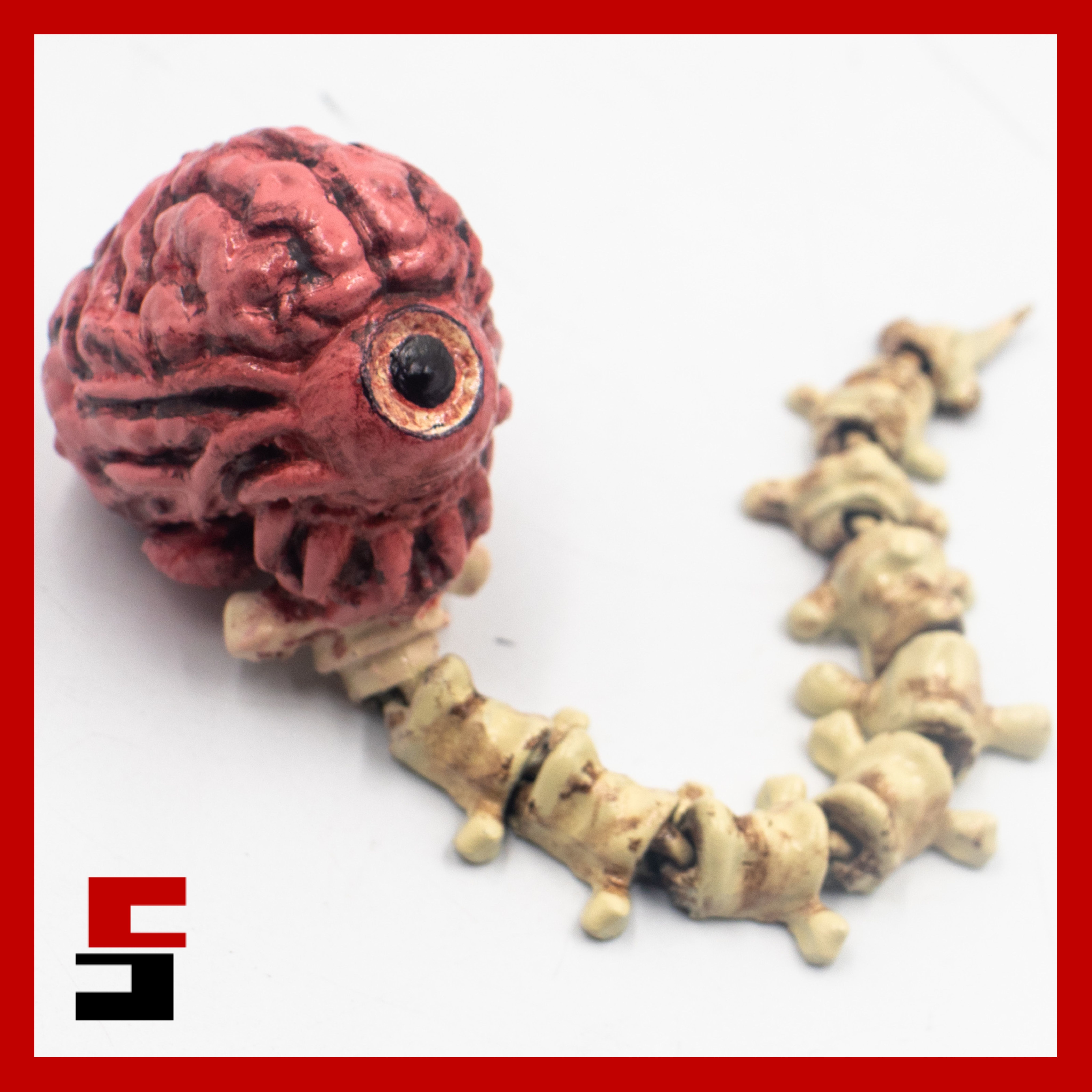 Articulated Brain Monster Flexi Spine 3D model 3D printable | CGTrader