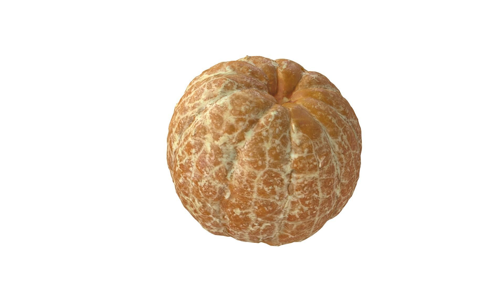 3D model Orange without peel with low and high poly VR / AR / low-poly ...