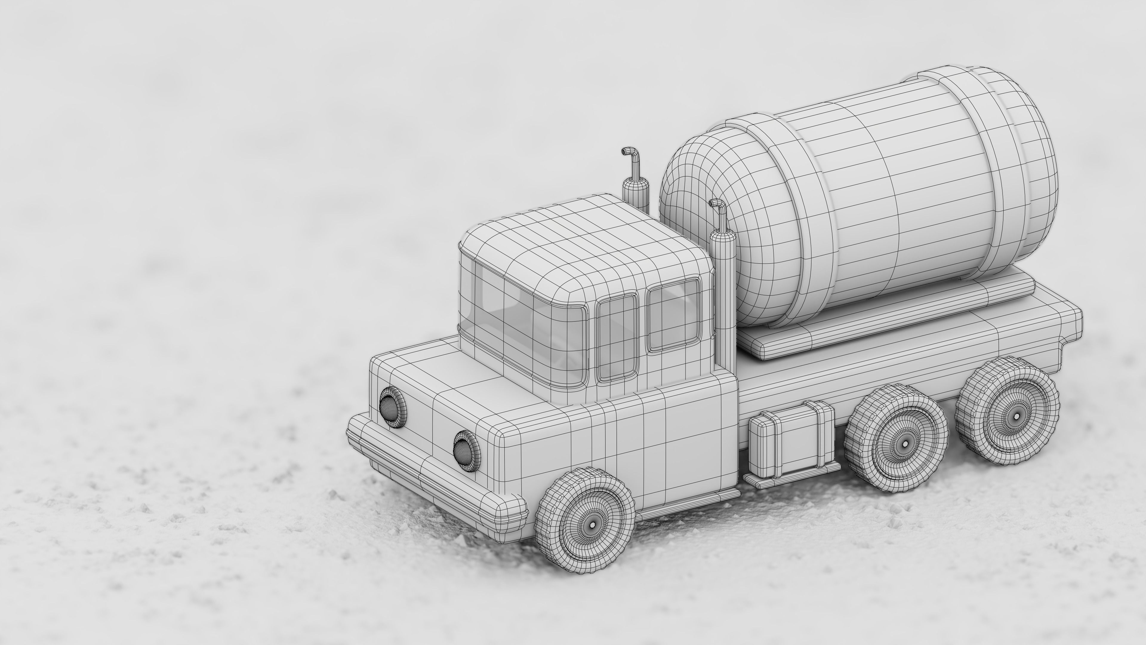 Cartoon truck 3D model | CGTrader