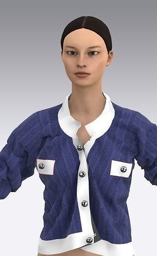 3D model BOMBER JACKET MODEL TWO POCKETS VR / AR / low-poly | CGTrader