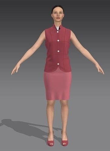 DRESS AND JACKET LOOK 3D model | CGTrader