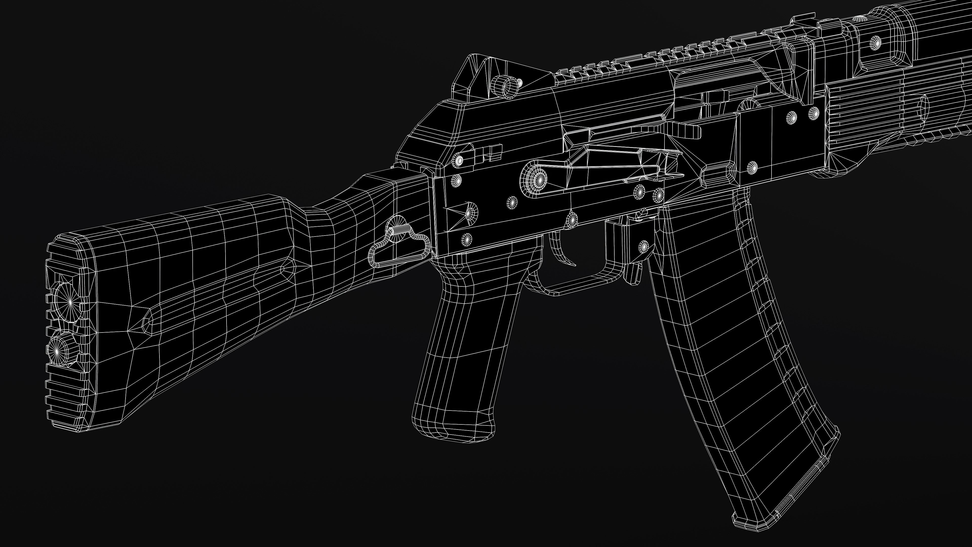 3D model AK-107 ak - rifle VR / AR / low-poly | CGTrader