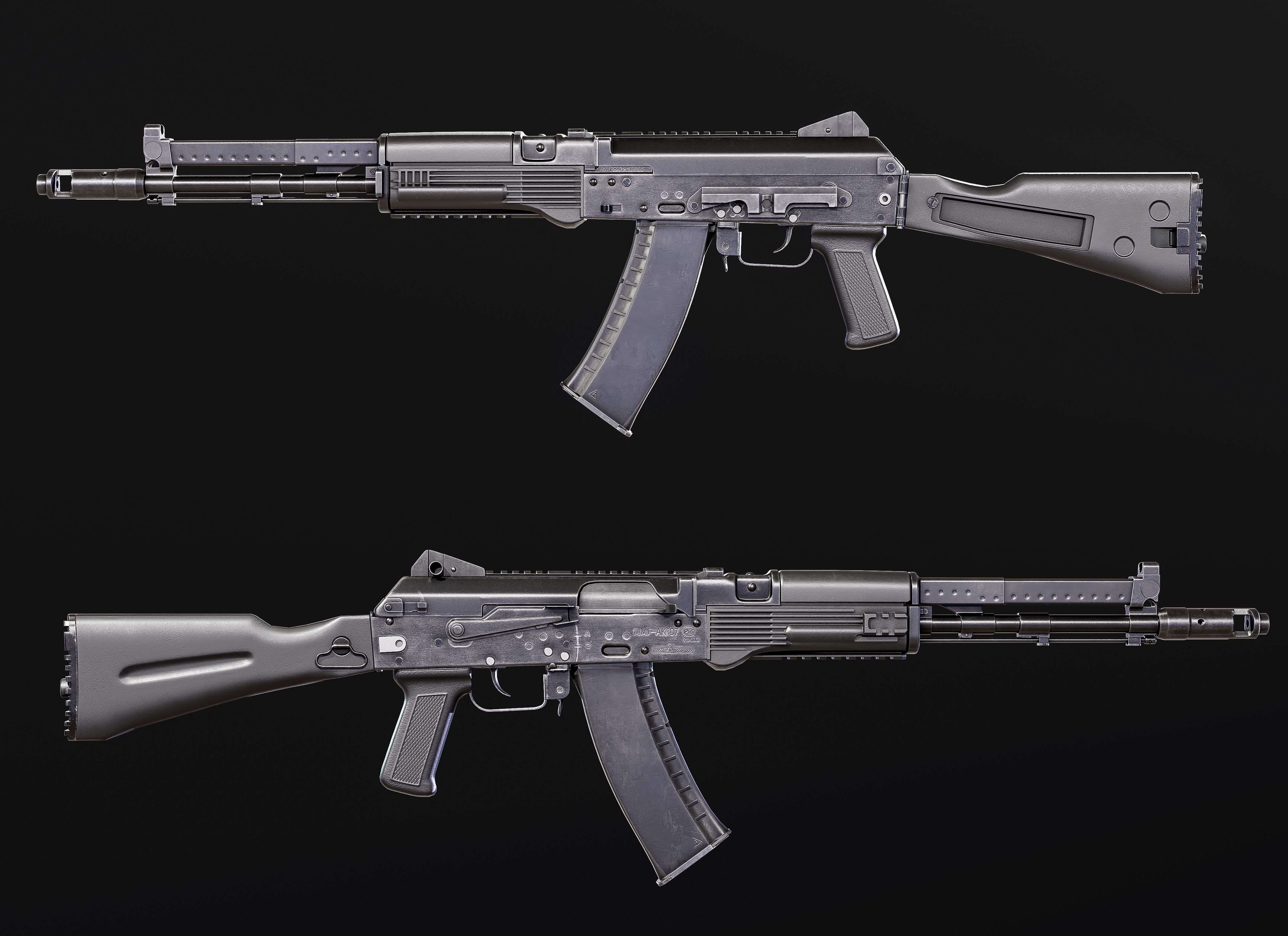 3D model AK-107 ak - rifle VR / AR / low-poly | CGTrader