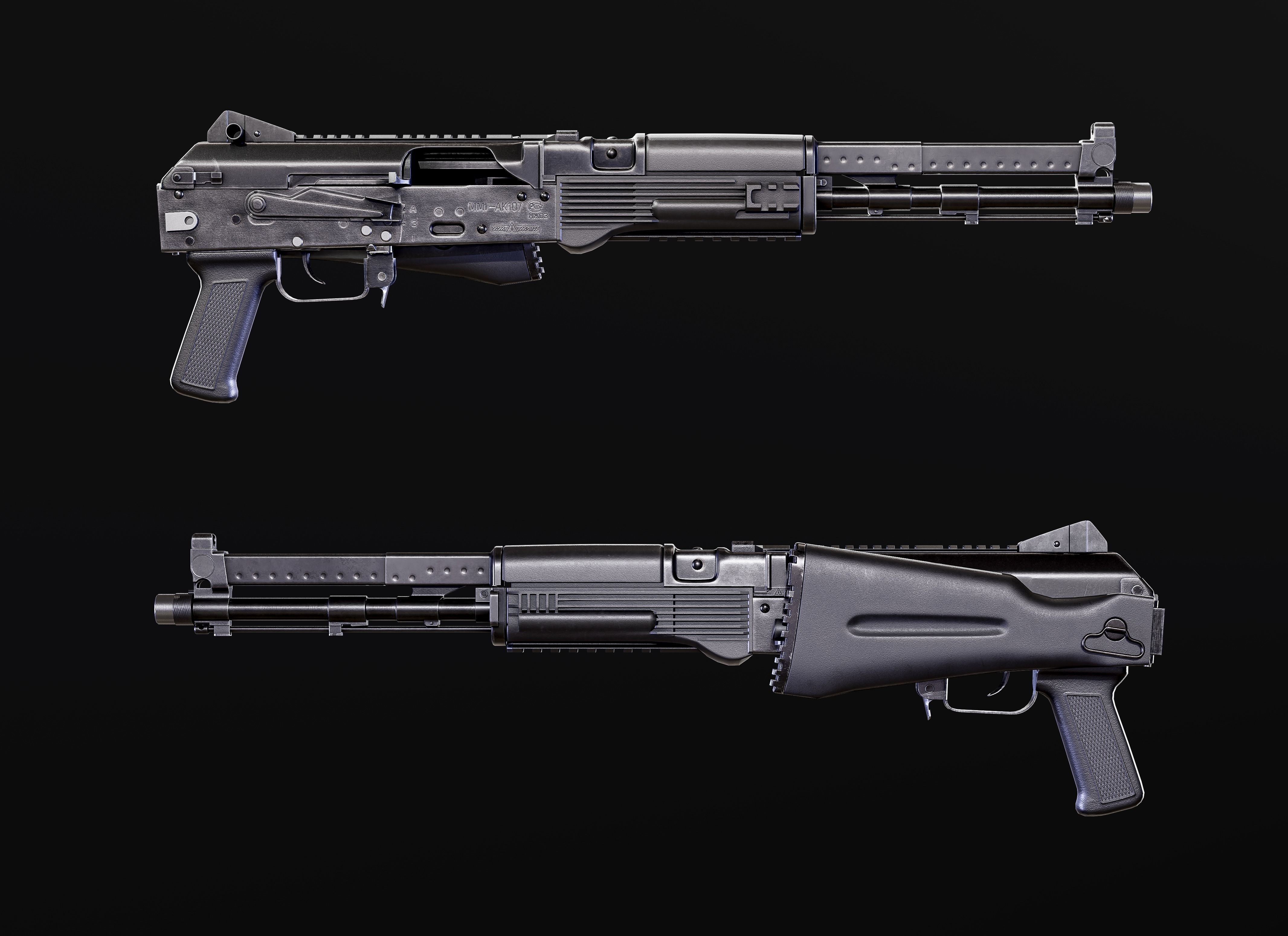 3D model AK-107 ak - rifle VR / AR / low-poly | CGTrader