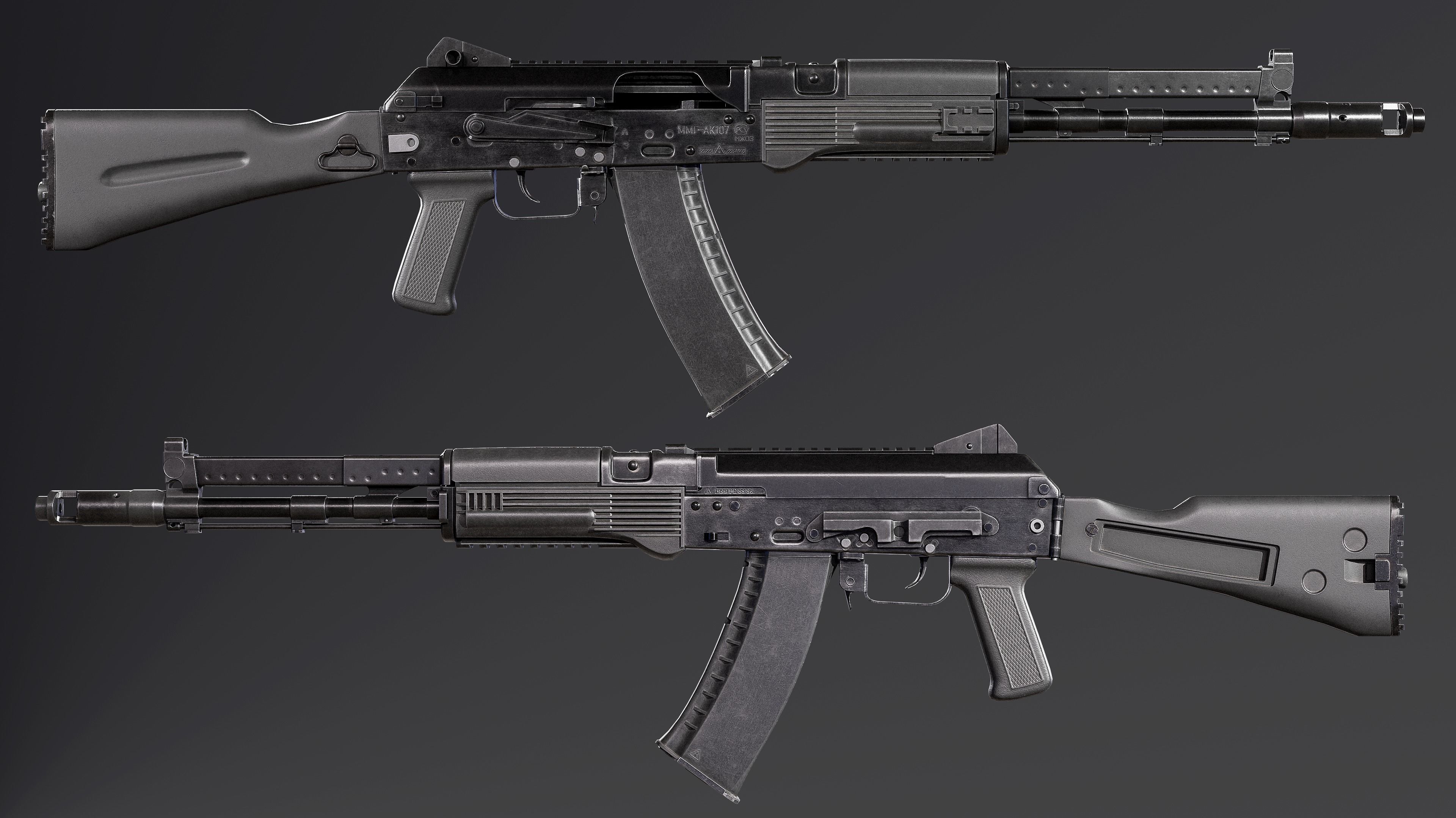3D model AK-107 ak - rifle VR / AR / low-poly | CGTrader