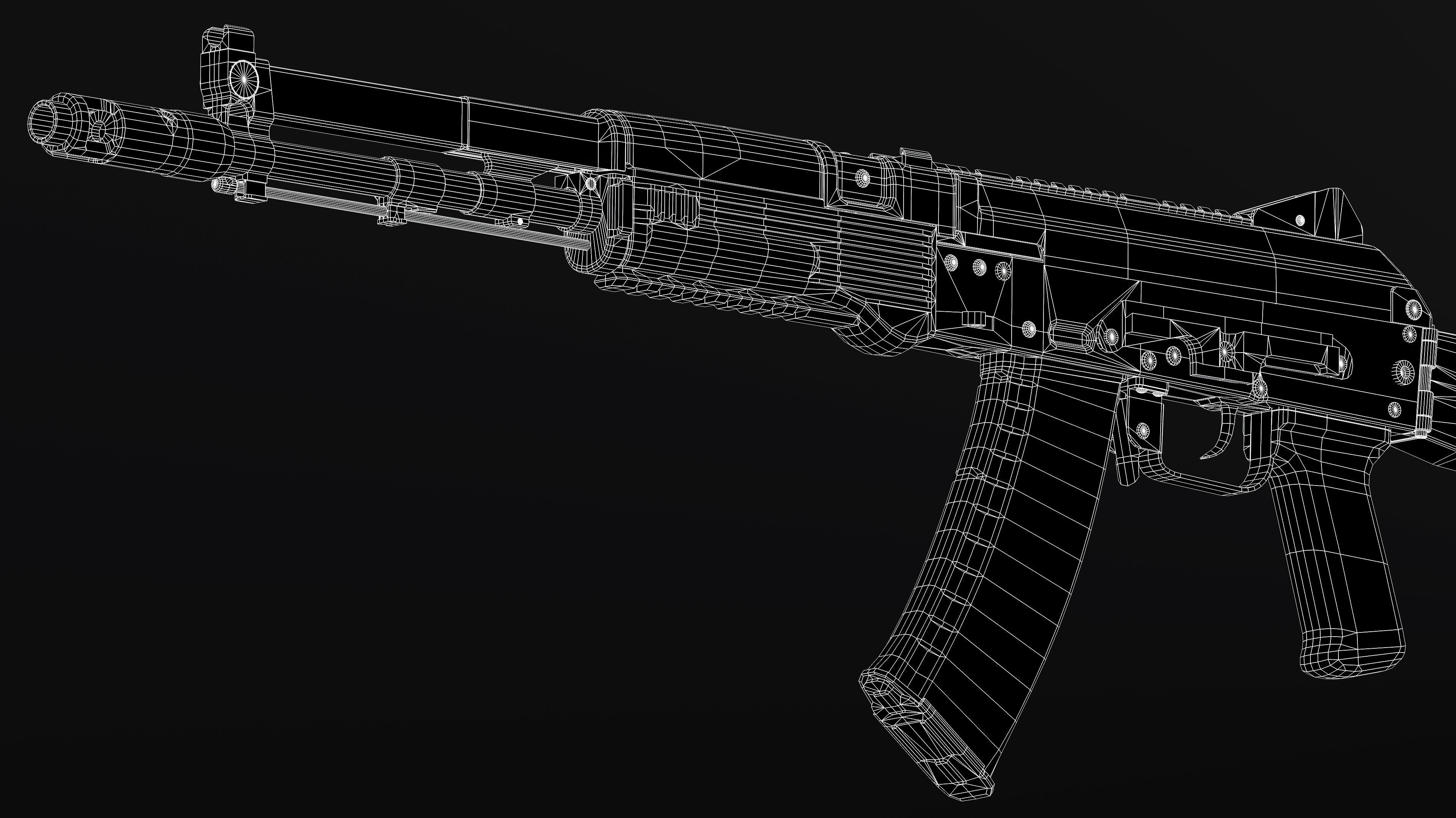3D model AK-107 ak - rifle VR / AR / low-poly | CGTrader