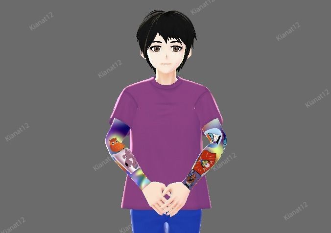 3D model 3d male anime avatar for vrchat VR / AR / low-poly | CGTrader