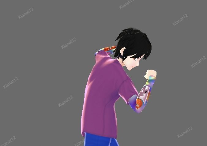 3D model 3d male anime avatar for vrchat VR / AR / low-poly | CGTrader